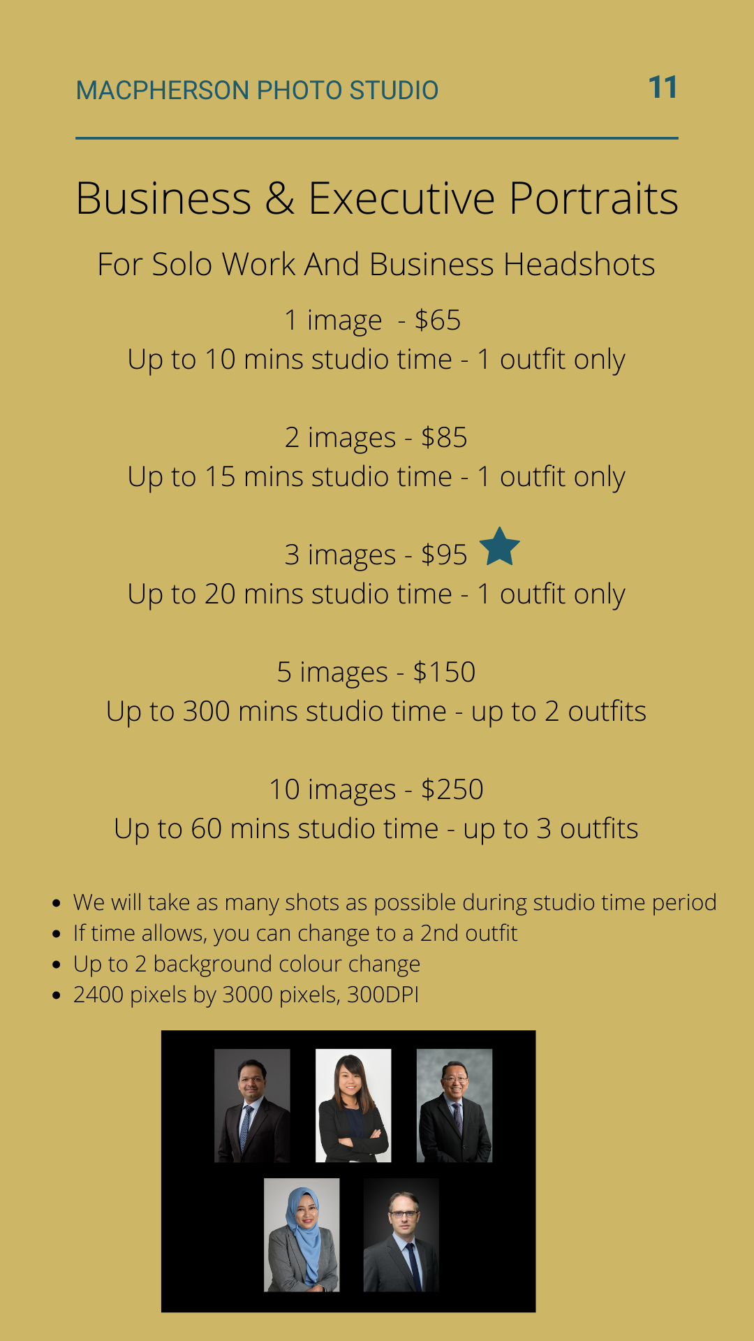 Studio Package Prices — MacPherson Photo Studio