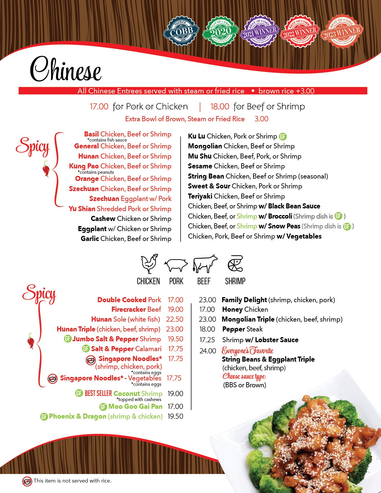 Menu — House of Lu - Marietta Square