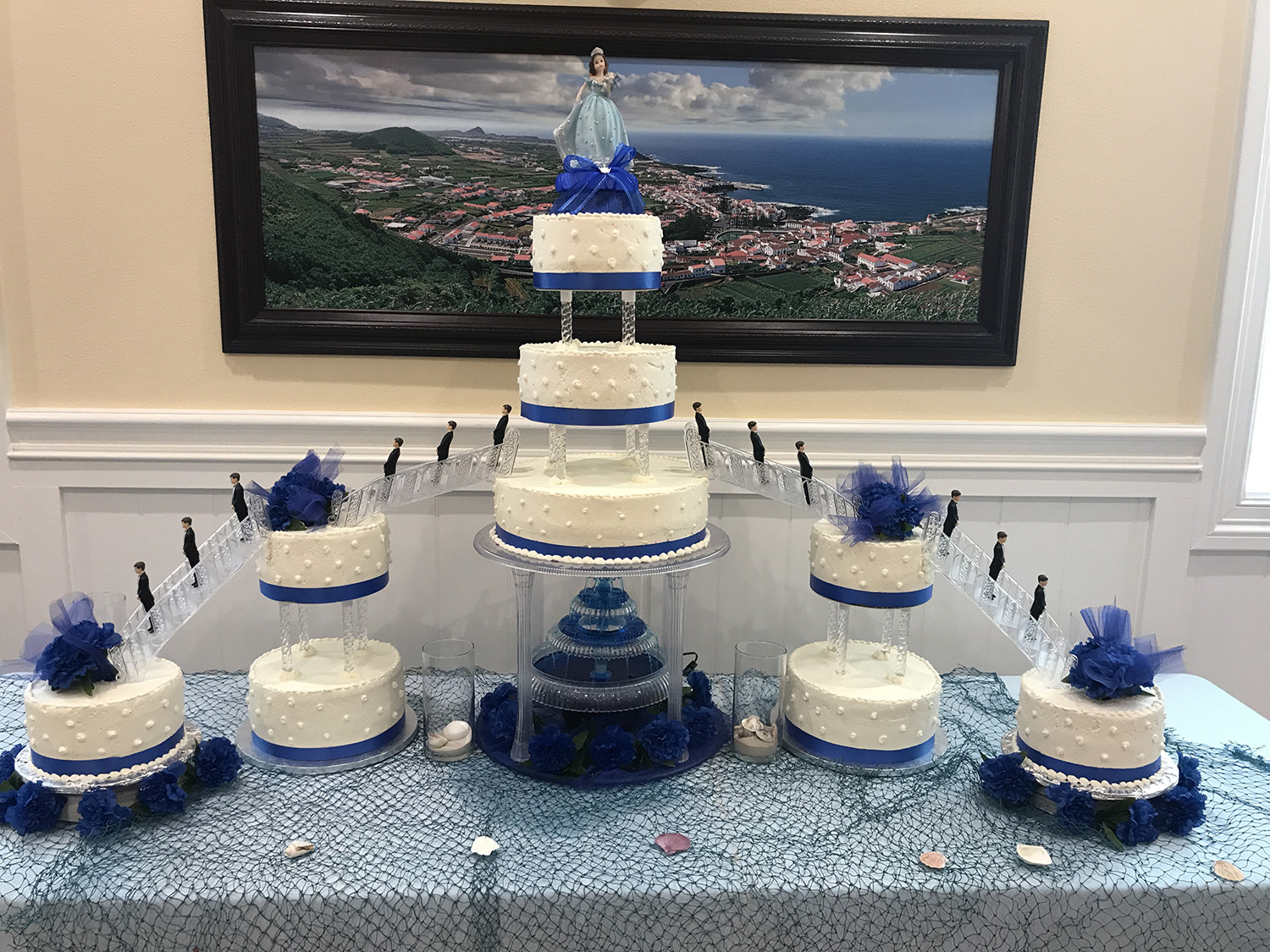 Royal Blue Quinceanera Cake