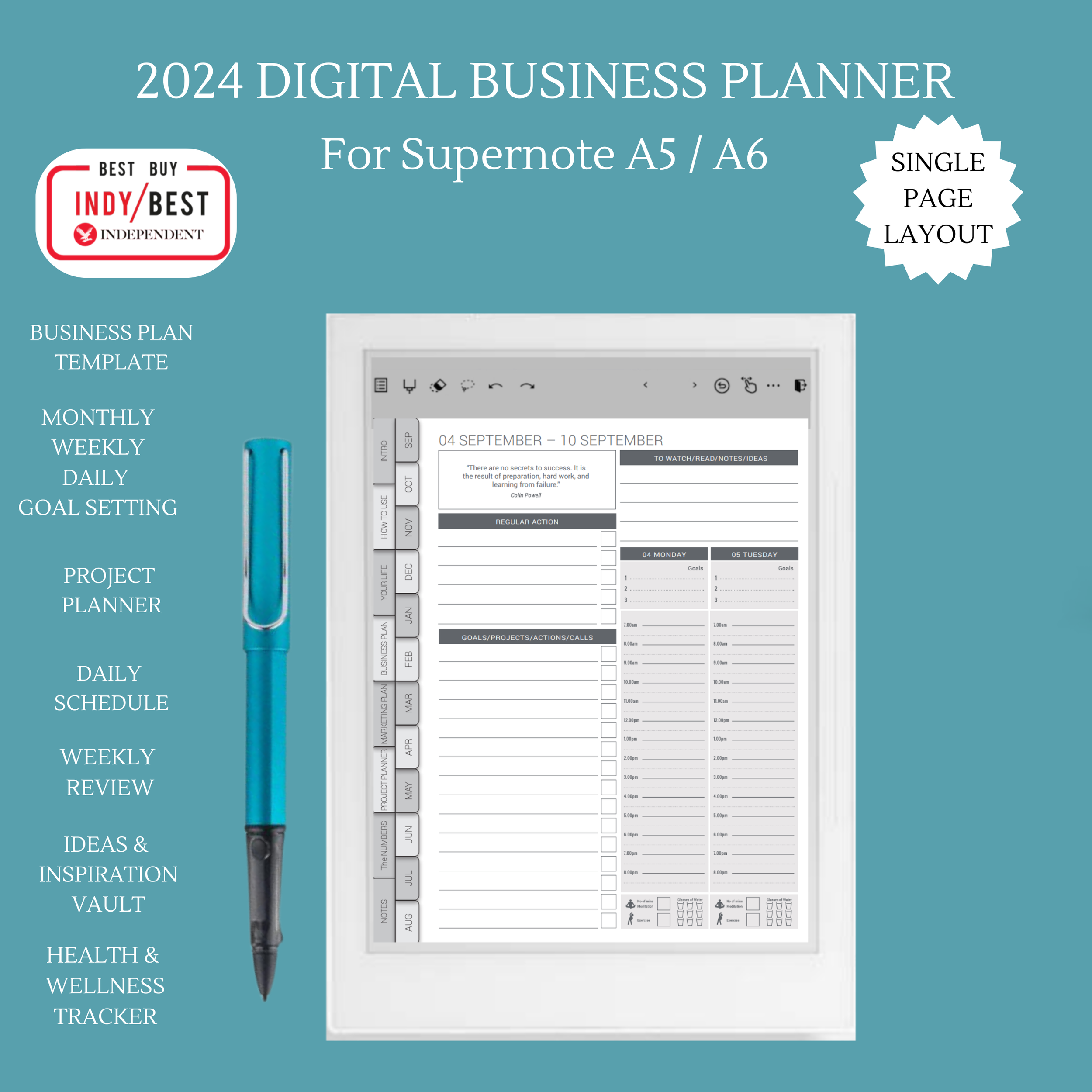 2024 Digital Business Planner for Supernote — MY PA | The Best Business ...