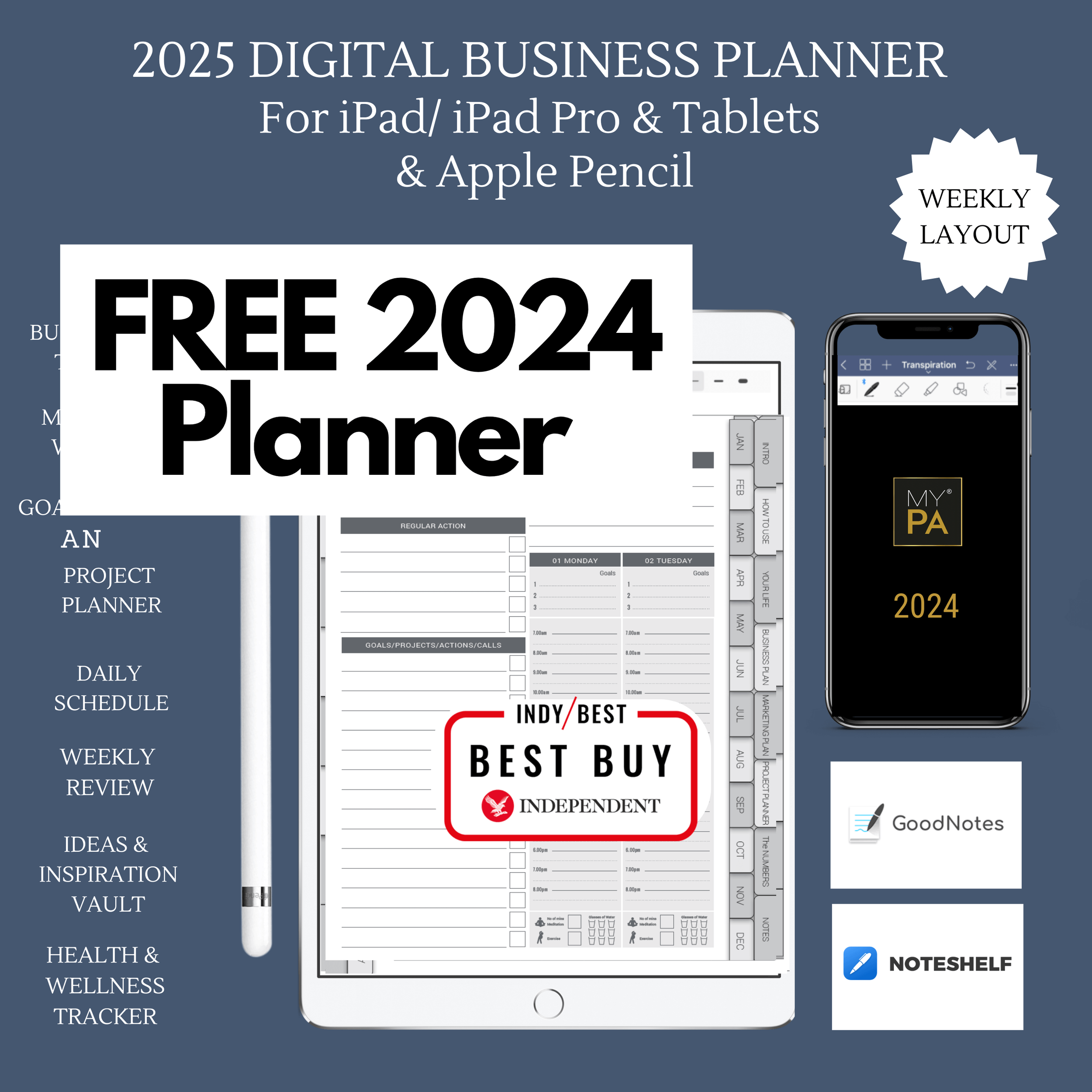 2024 Digital Business Planner for Goodnotes — MY PA | The Best Business ...