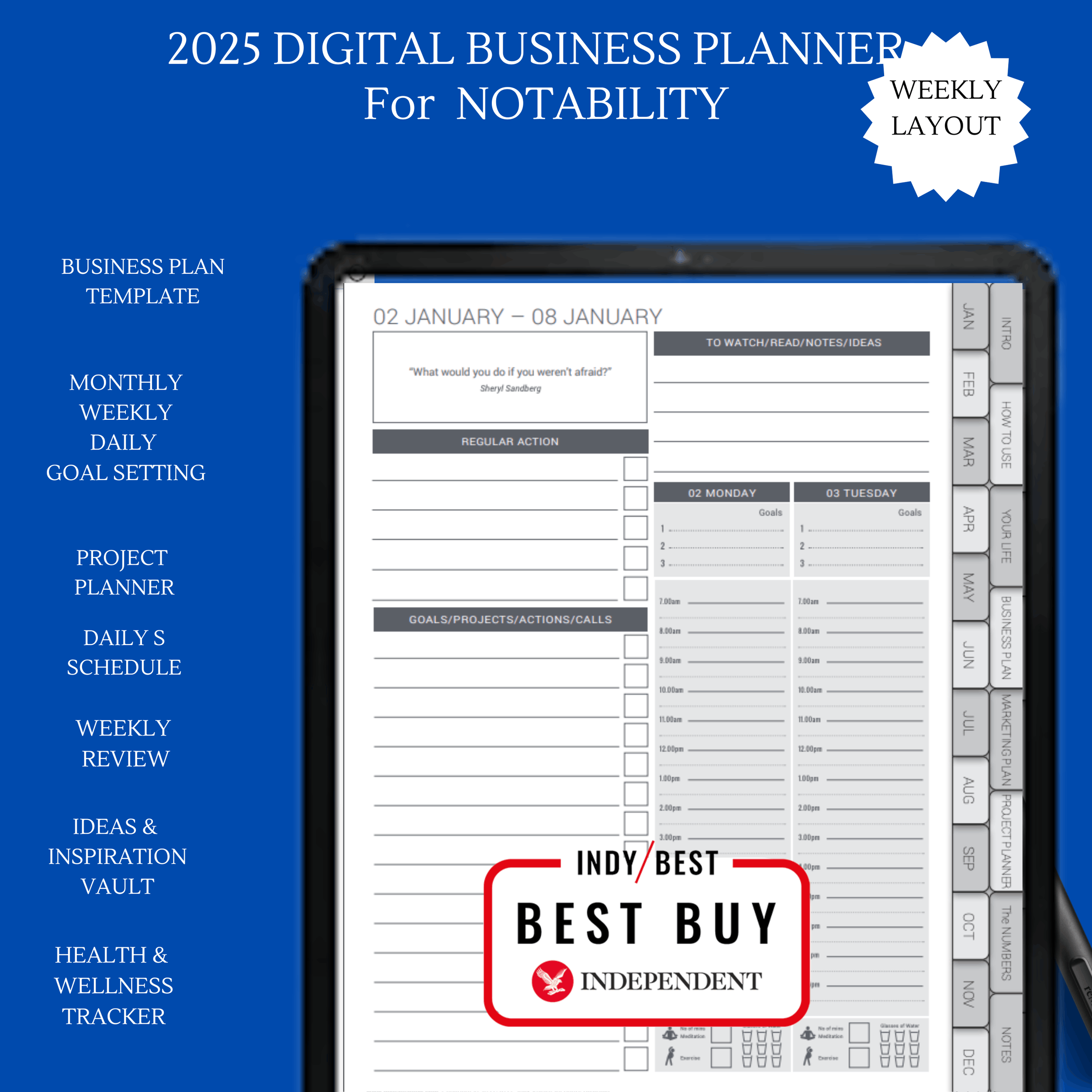 2025 Digital Business Planner for Notability ( Weekly Portrait) — MY PA | The Best Business ...