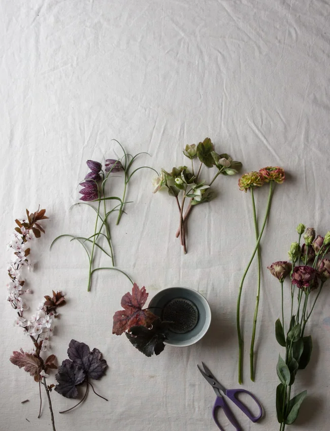 Natural Spring Flowers Tutorial — a quiet style