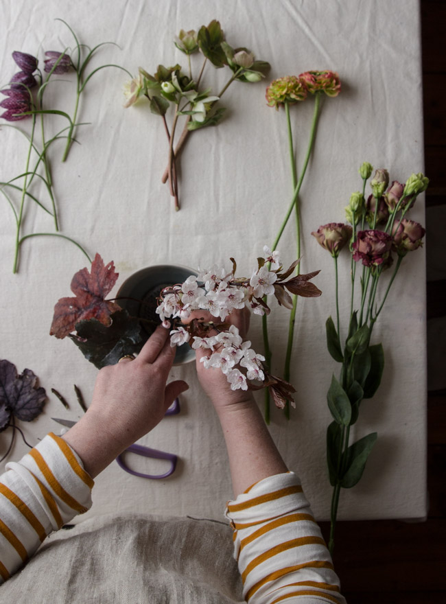 Natural Spring Flowers Tutorial — a quiet style