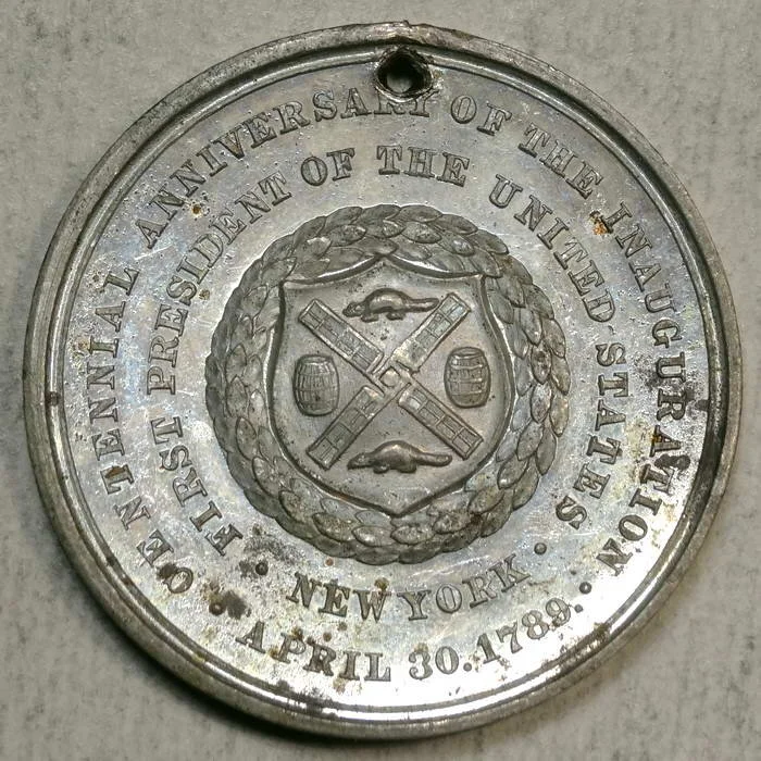 1889 Geo. Washington Inaugural Centennial Celebration Souvenir, D-43 ...