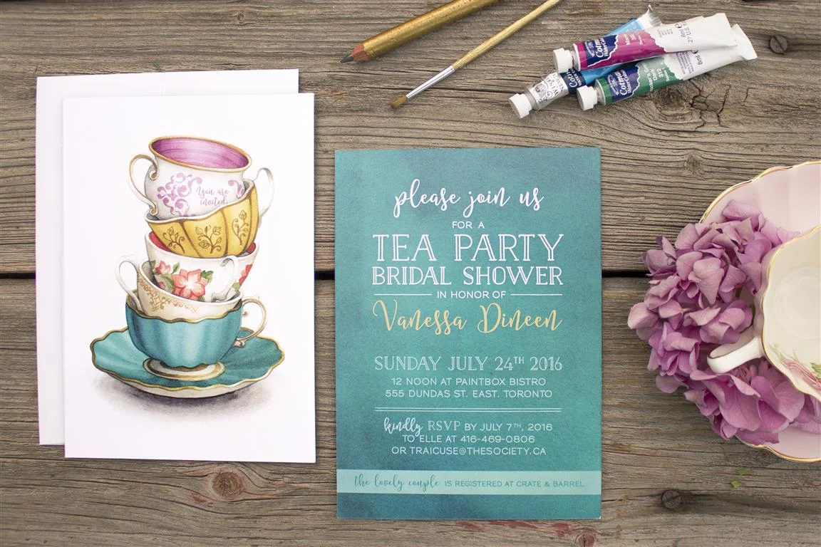 Bridal Shower Tea Party Invitation Wording