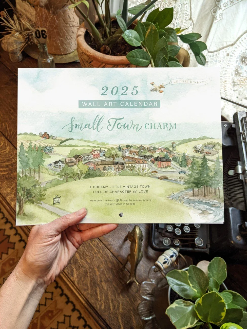 "Small Town Charm" 2026 Wall Art Calendar - Watercolour Illustrations ...