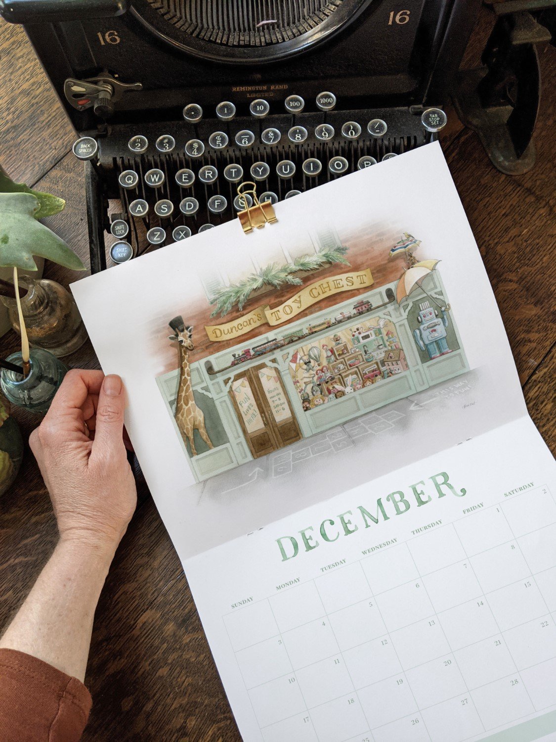 "Small Town Charm" 2026 Wall Art Calendar - Watercolour Illustrations ...