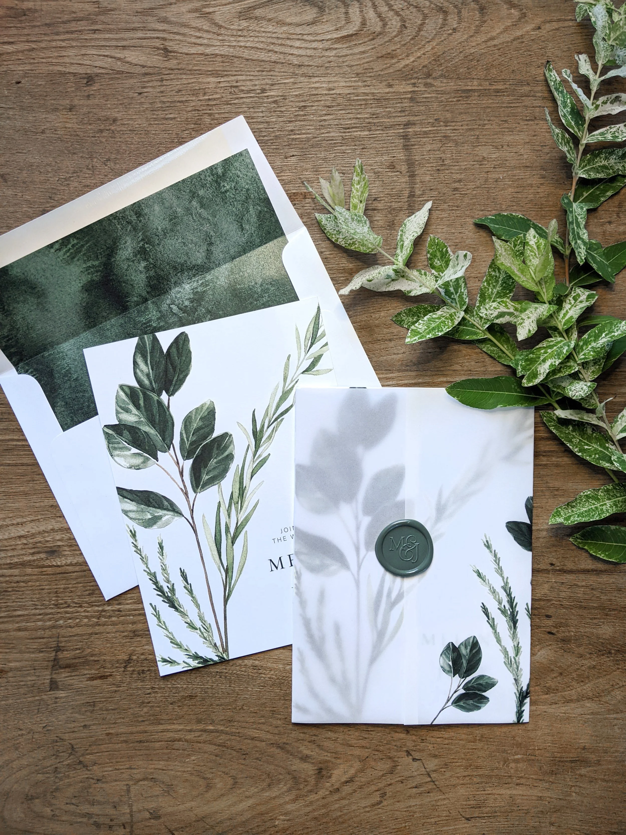 Greenery Sprigs Simple & Elegant Wedding — Alicia's Infinity