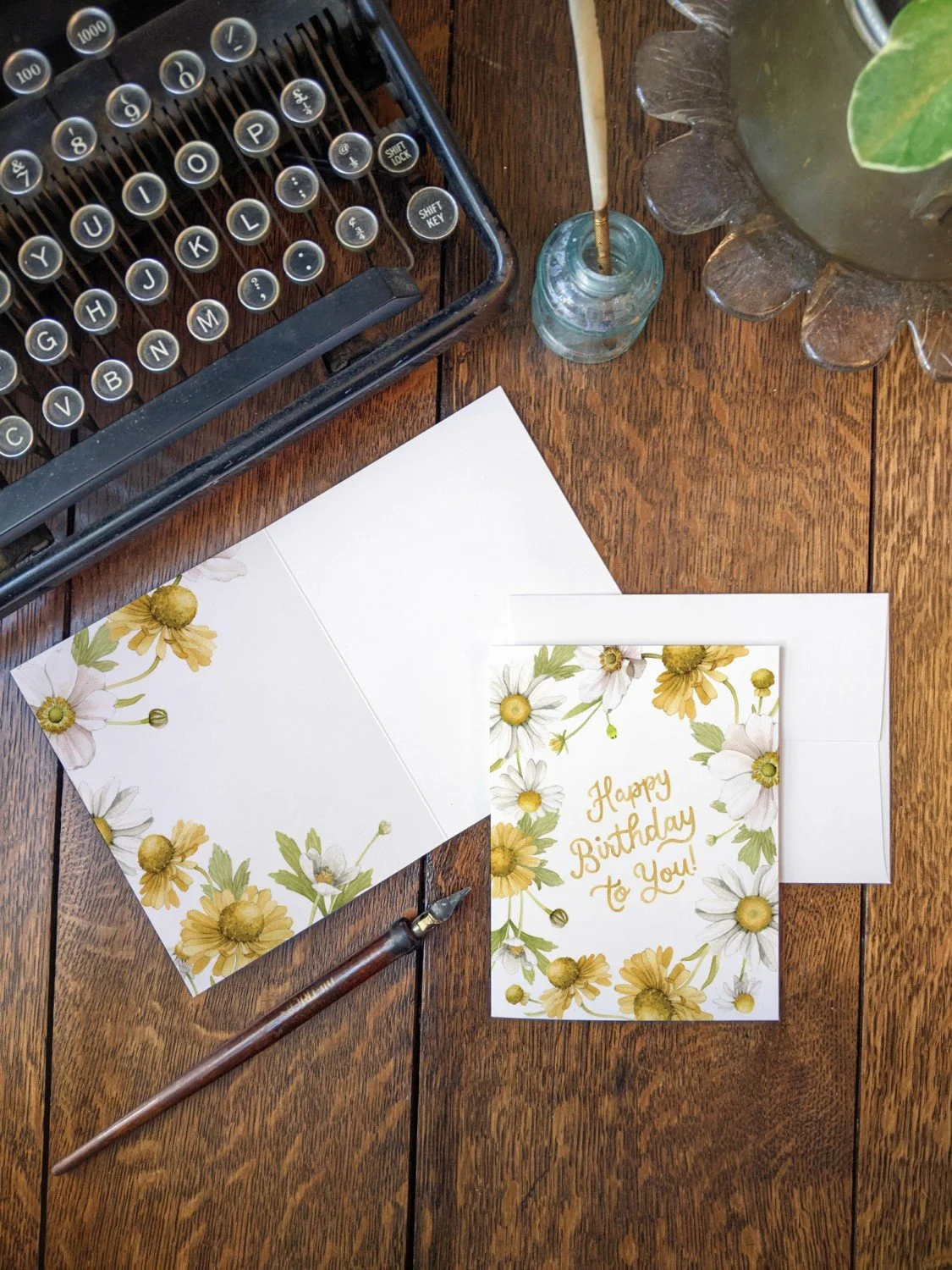 Yellow Floral Birthday Greeting Card — Alicia's Infinity