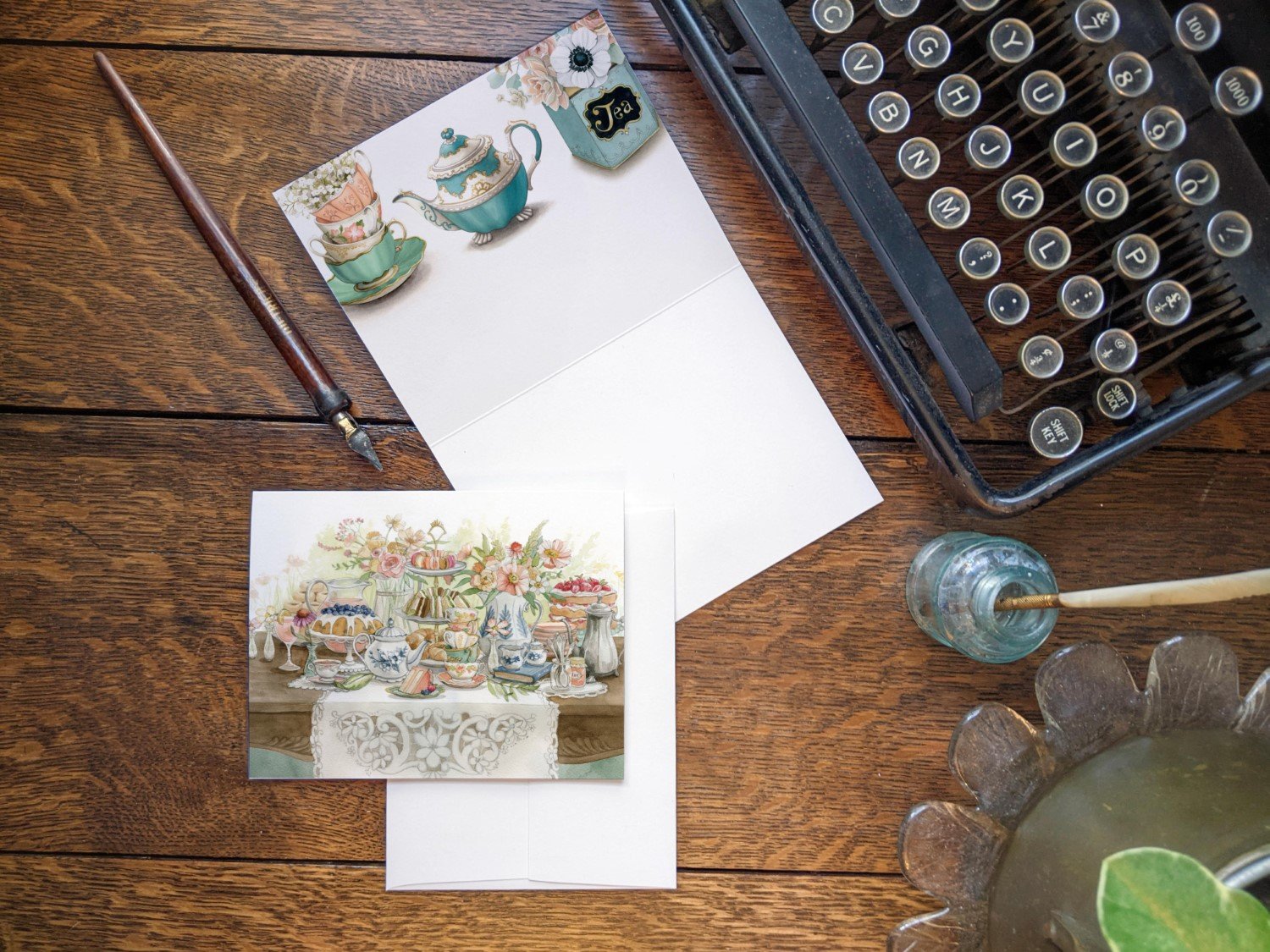 Garden Tea Party Notecard — Alicia's Infinity