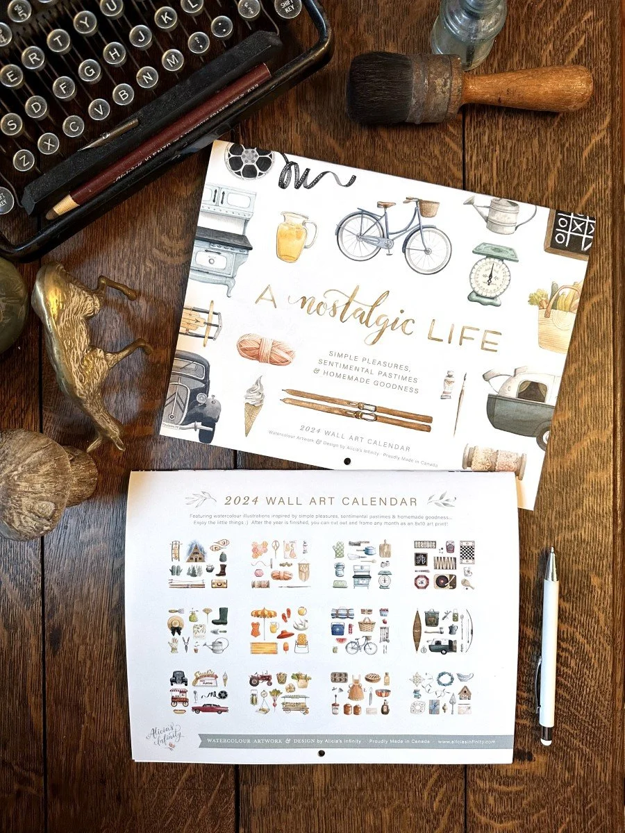 "A Nostalgic Life" 2025 Wall Calendar — Alicia's Infinity