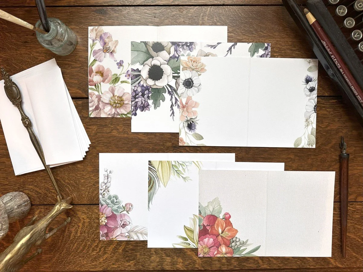 Floral Pack of 6 Notecards — Alicia's Infinity