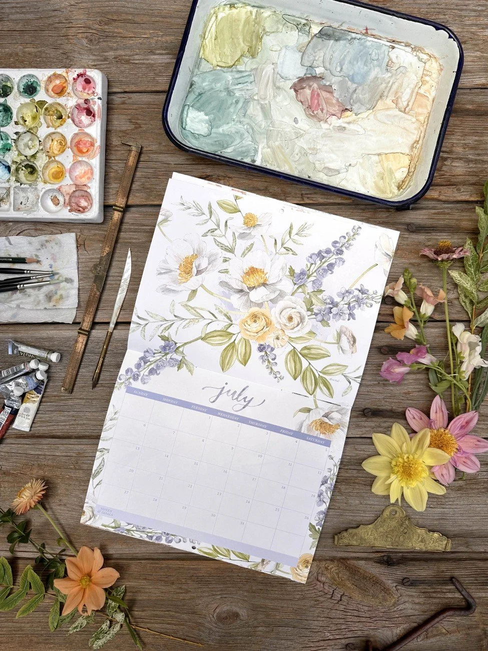 Birth Month Flower Botanical 2026 Wall Art Calendar — Alicia's Infinity