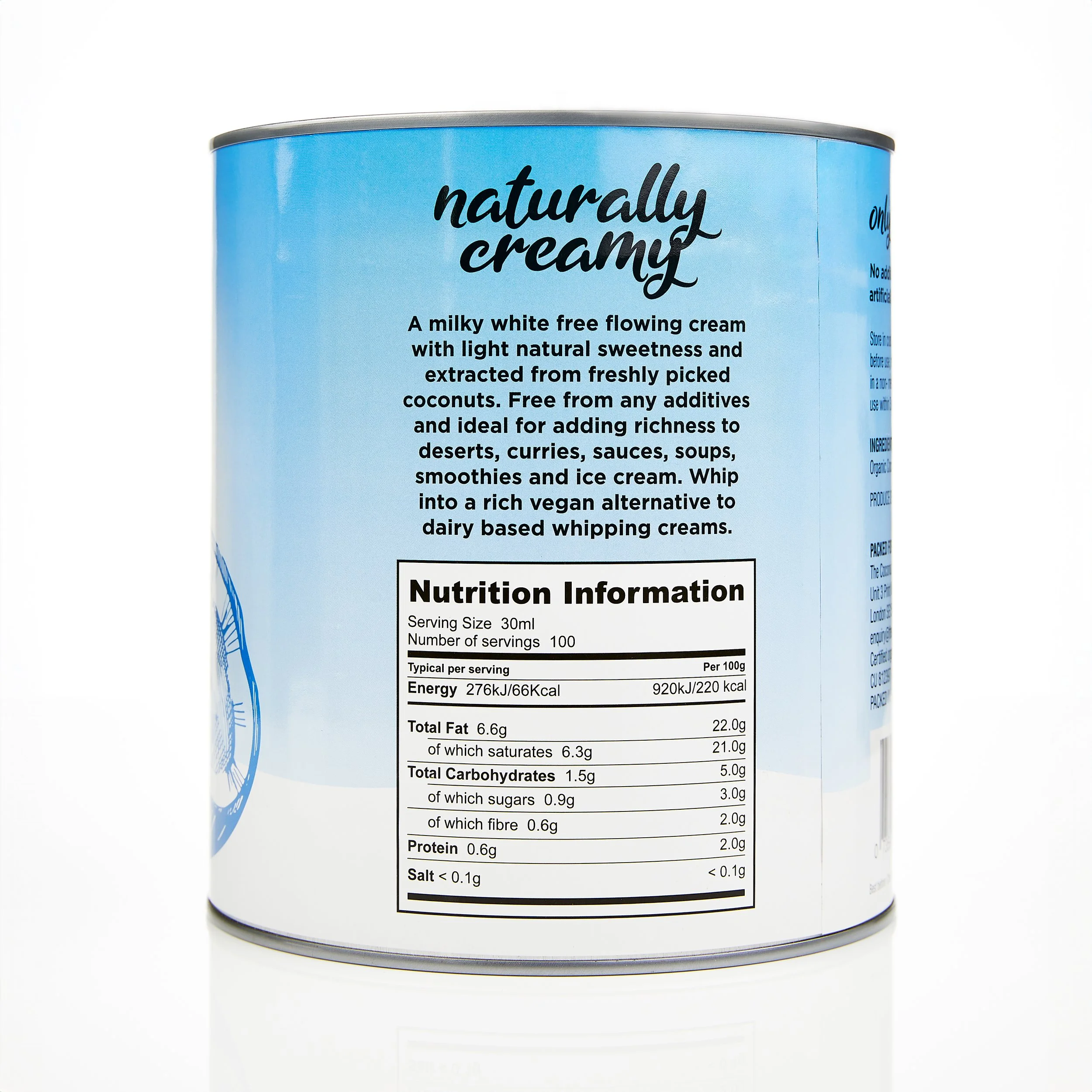 Organic Coconut Milk 18% Fat - Pure without Additives - 20kg Carton ...