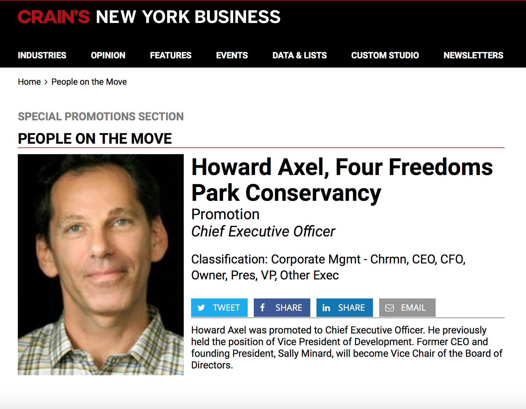 Press — Howard Axel