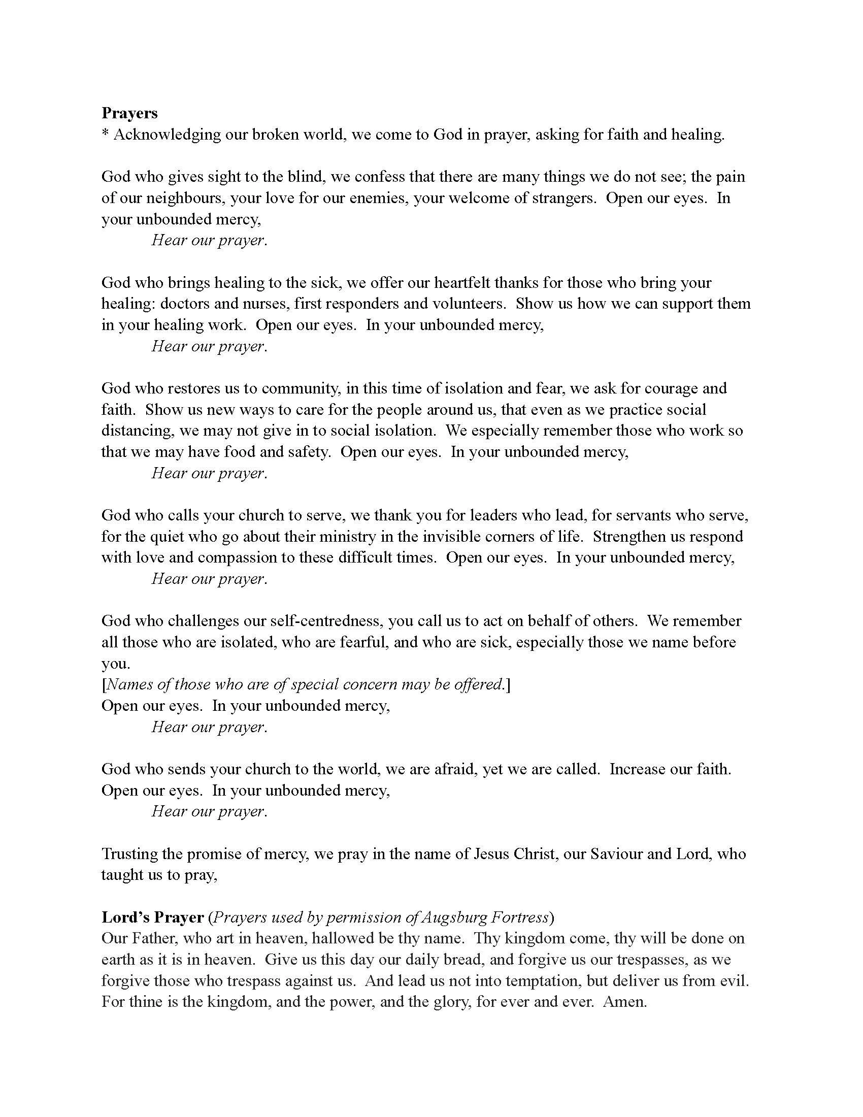 Pastoral Letters — St. Pauls Lutheran Church | Cambridge ON