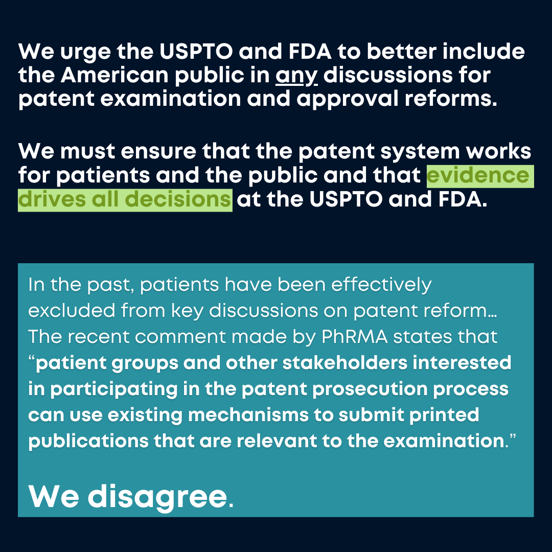 Letter to the USPTO and FDA — Generation Patient