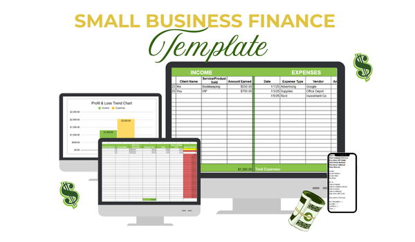 Small Business Finance Template - (Spreadsheet System) — Admin AnyWare