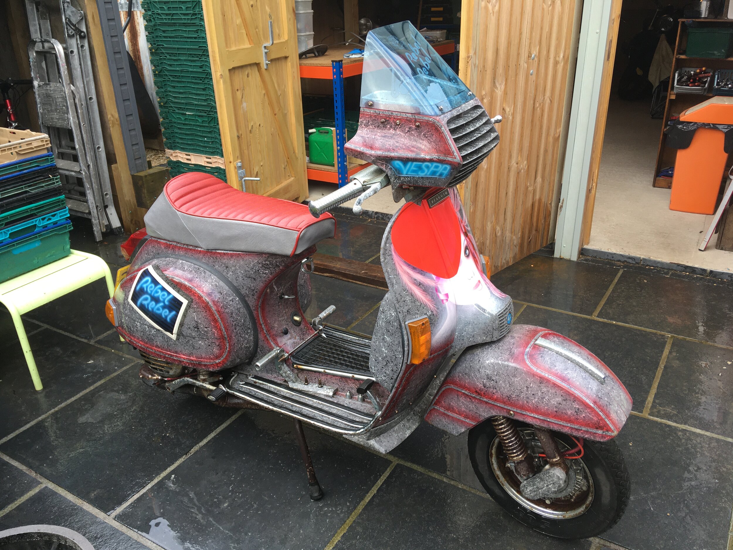 1983 Vespa P225E Custom Scooter — Veteran Vespa Club
