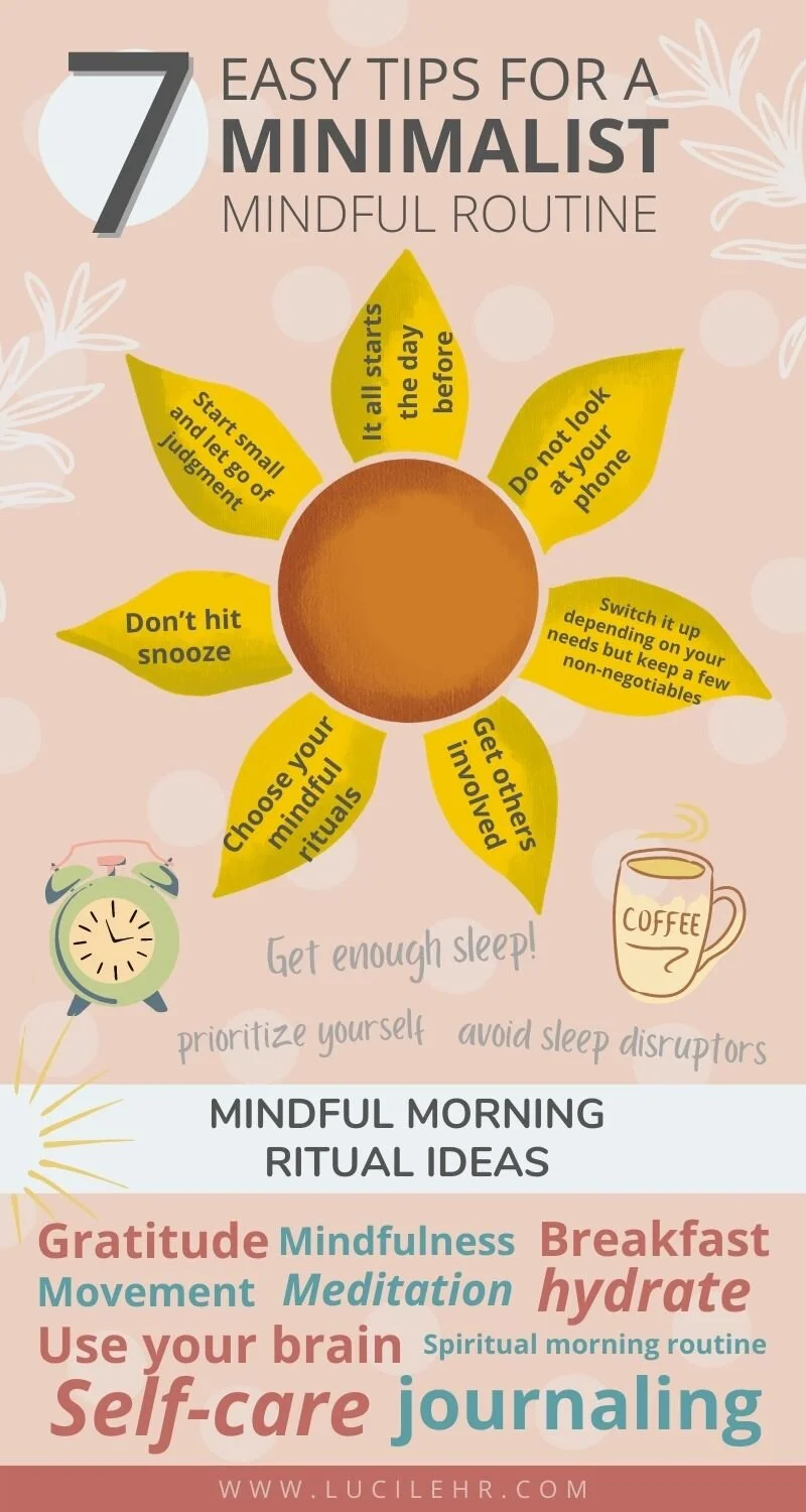 7 Easy Tips for a Minimalist Mindful Morning Routine | Lucilehr.com
