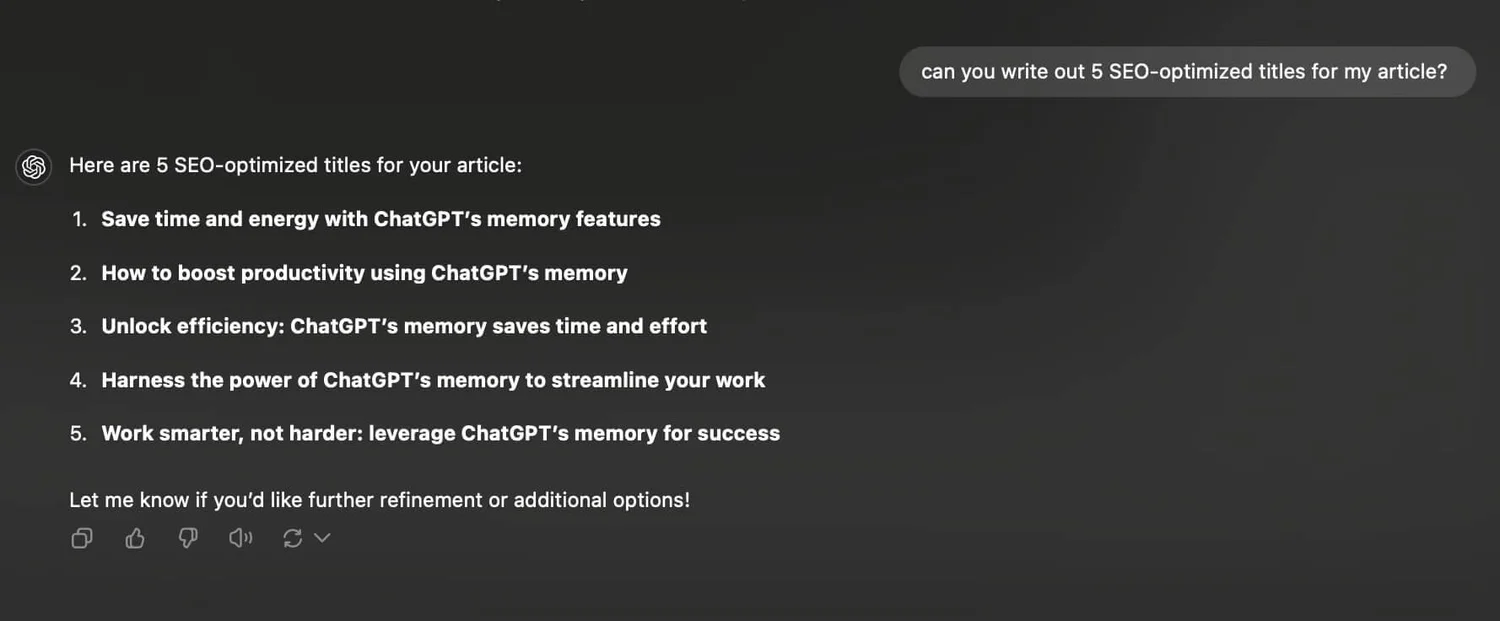 How to use ChatGPT’s memory to boost efficiency 100x to save you time ...