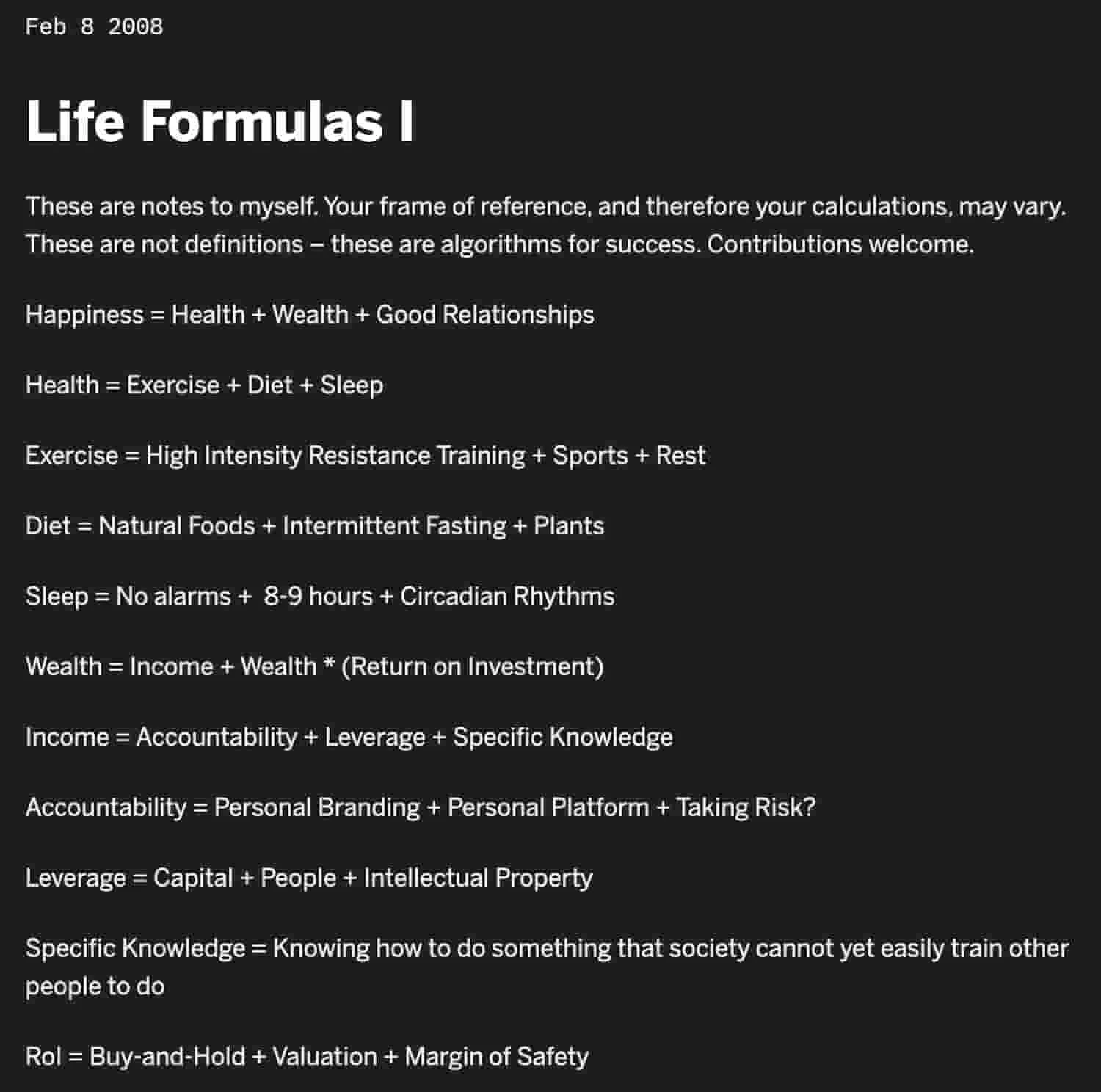Naval Ravikant's Life Formulas For Success - Definitions, Examples, and ...
