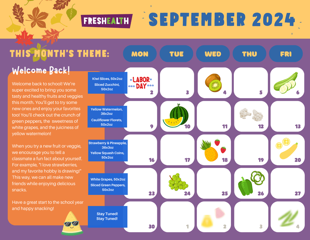 FresHealth Kids Calendar | Discover Fresh Produce Options Today — DNO ...