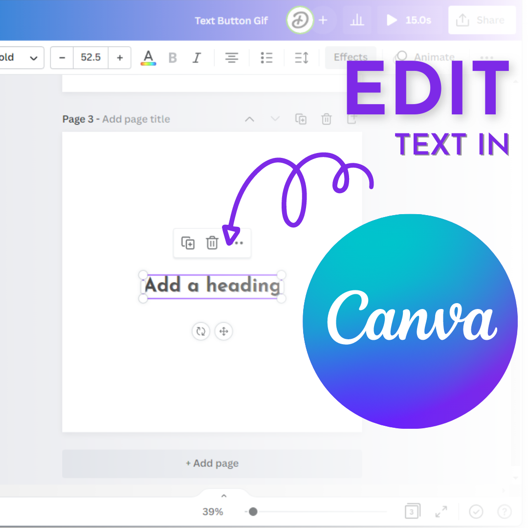 Canva Basics: Adding and Editing Text — Dashleigh Template Center
