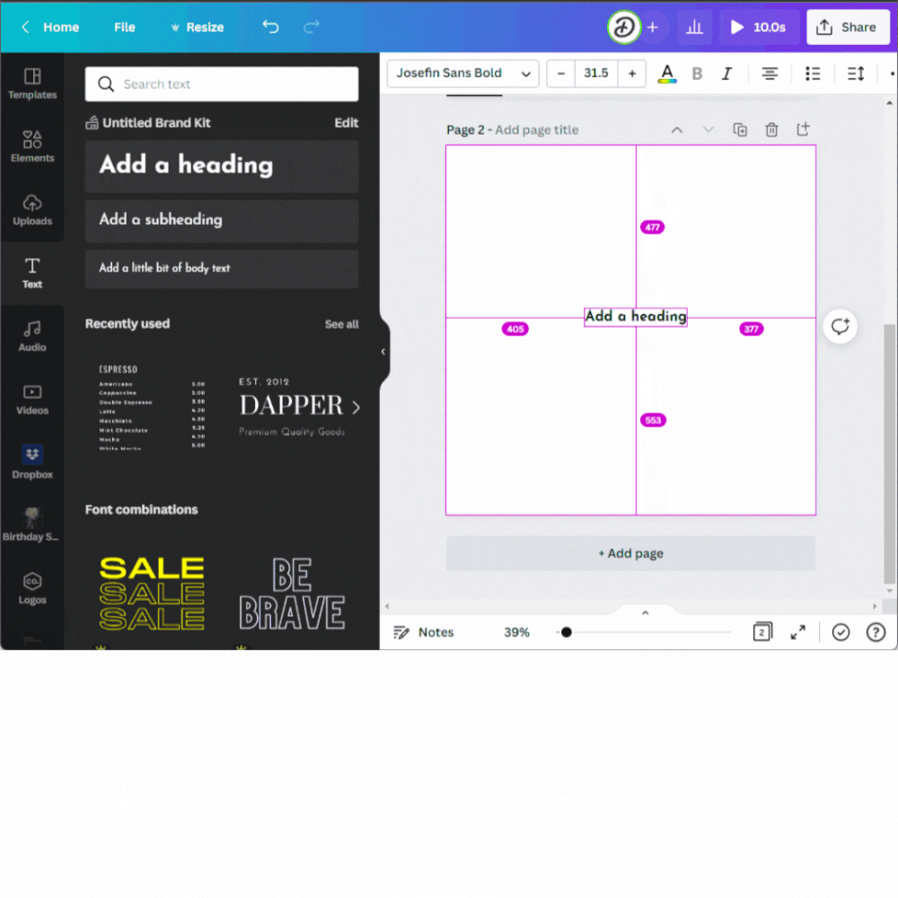 Canva Basics: Adding and Editing Text — Dashleigh Template Center