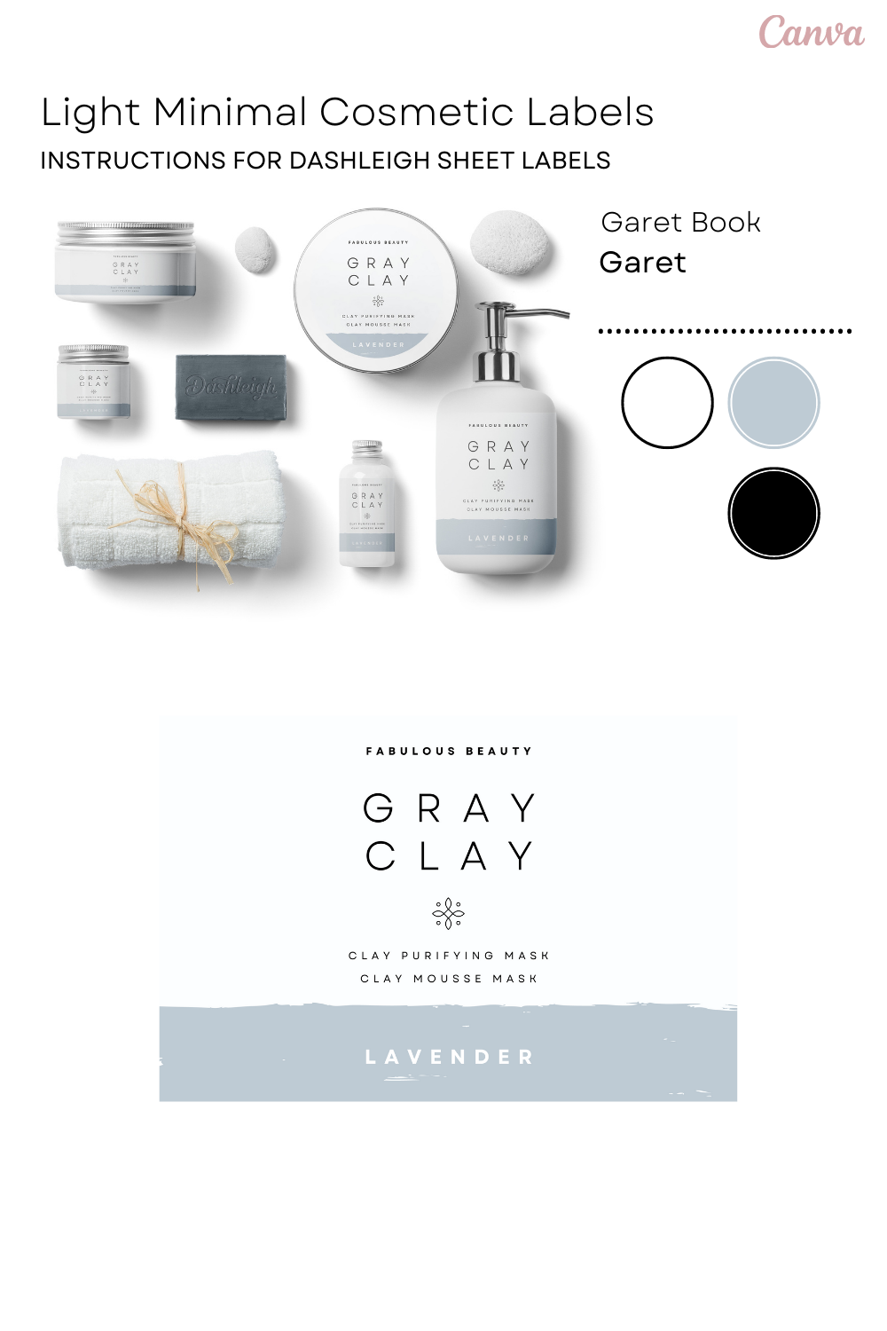 Light Minimal Cosmetic Label - Free Canva Templates and Designs ...