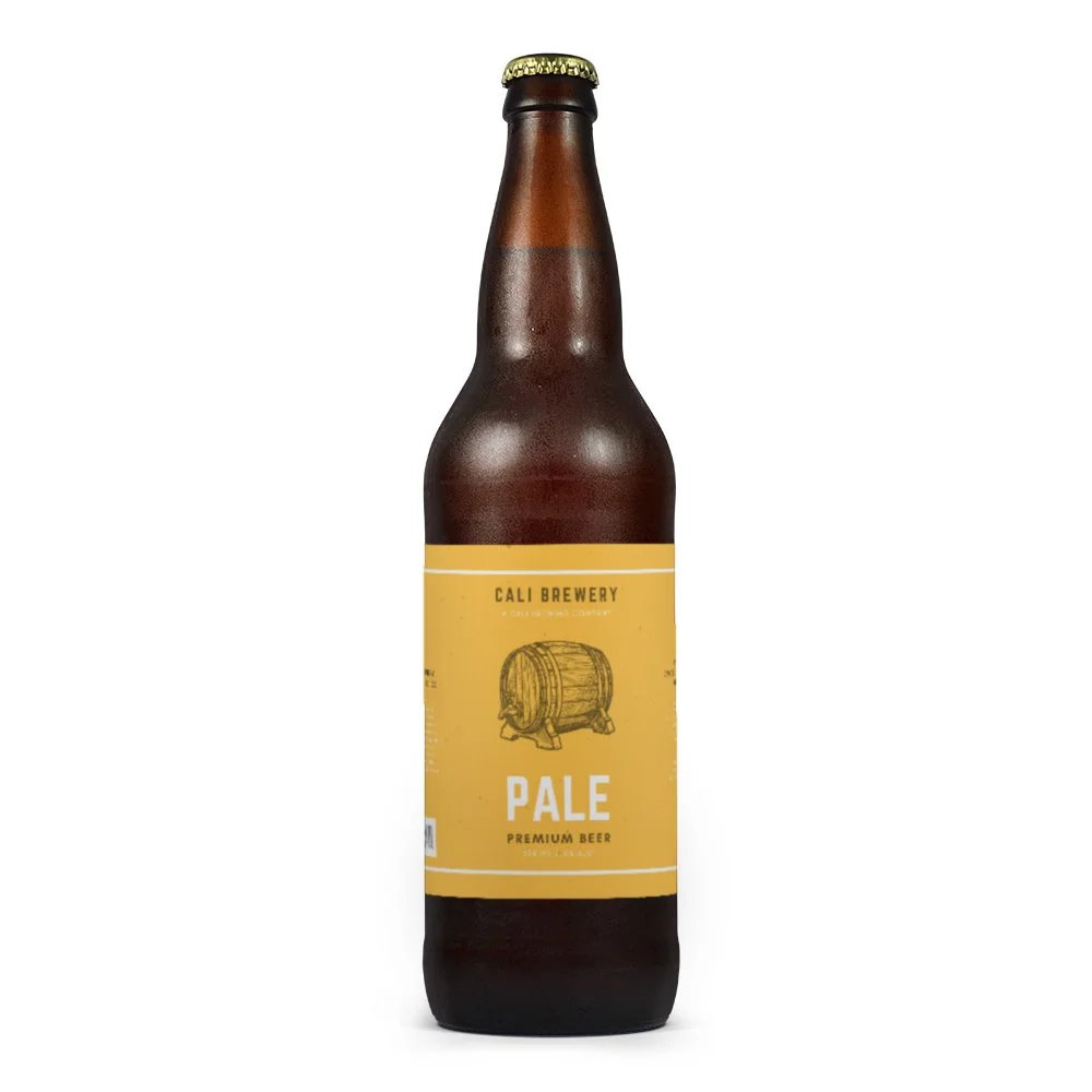 Yellow with Texture and Wooden Barrel Beer Label for 4x3 in. Label ...
