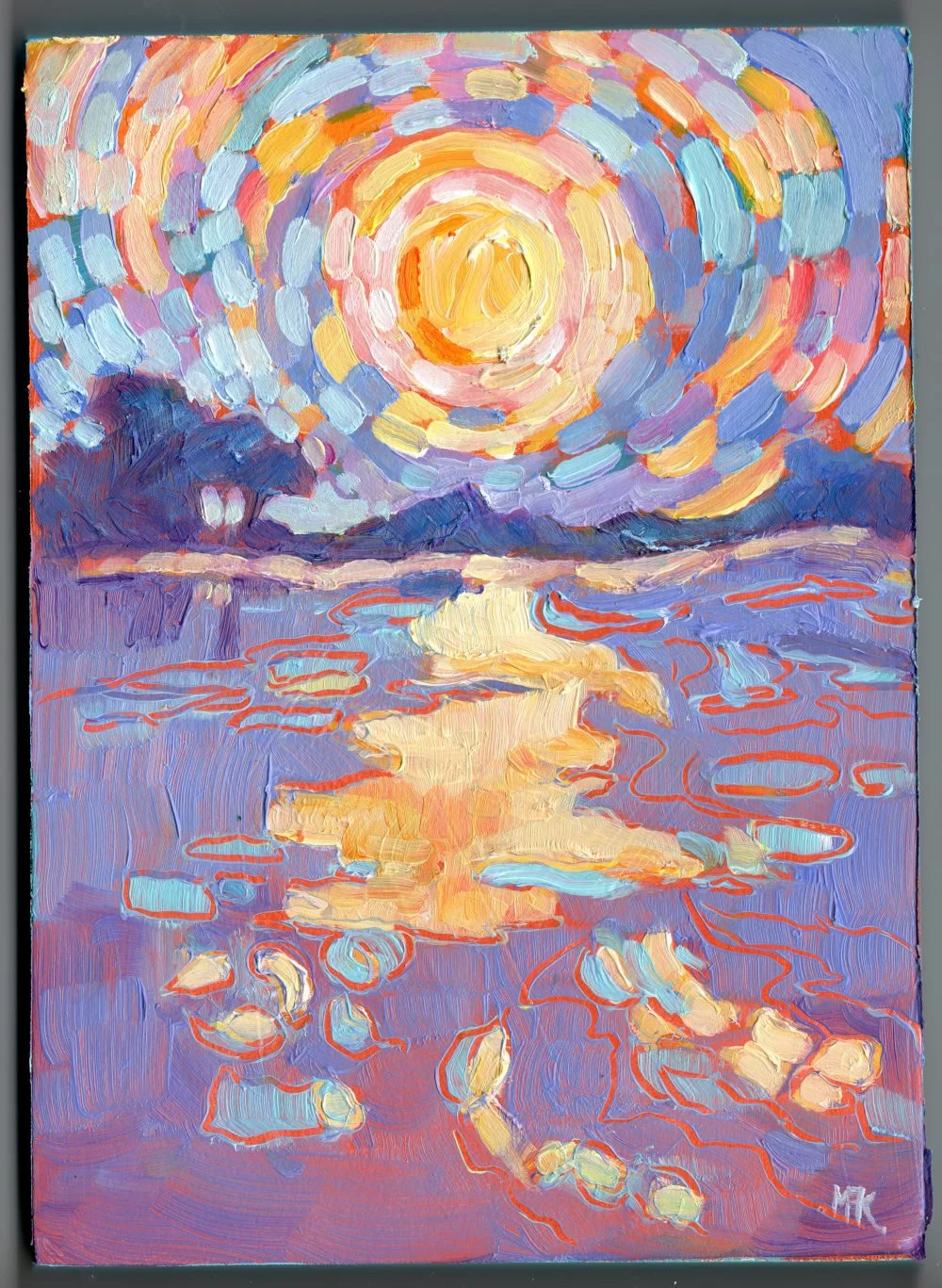 Moonlight on Water Blakeney oil painting — Mary Kemp