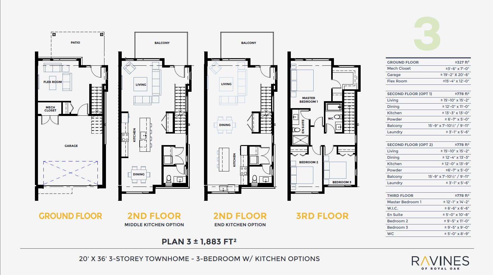 Three Story Townhouse Plans