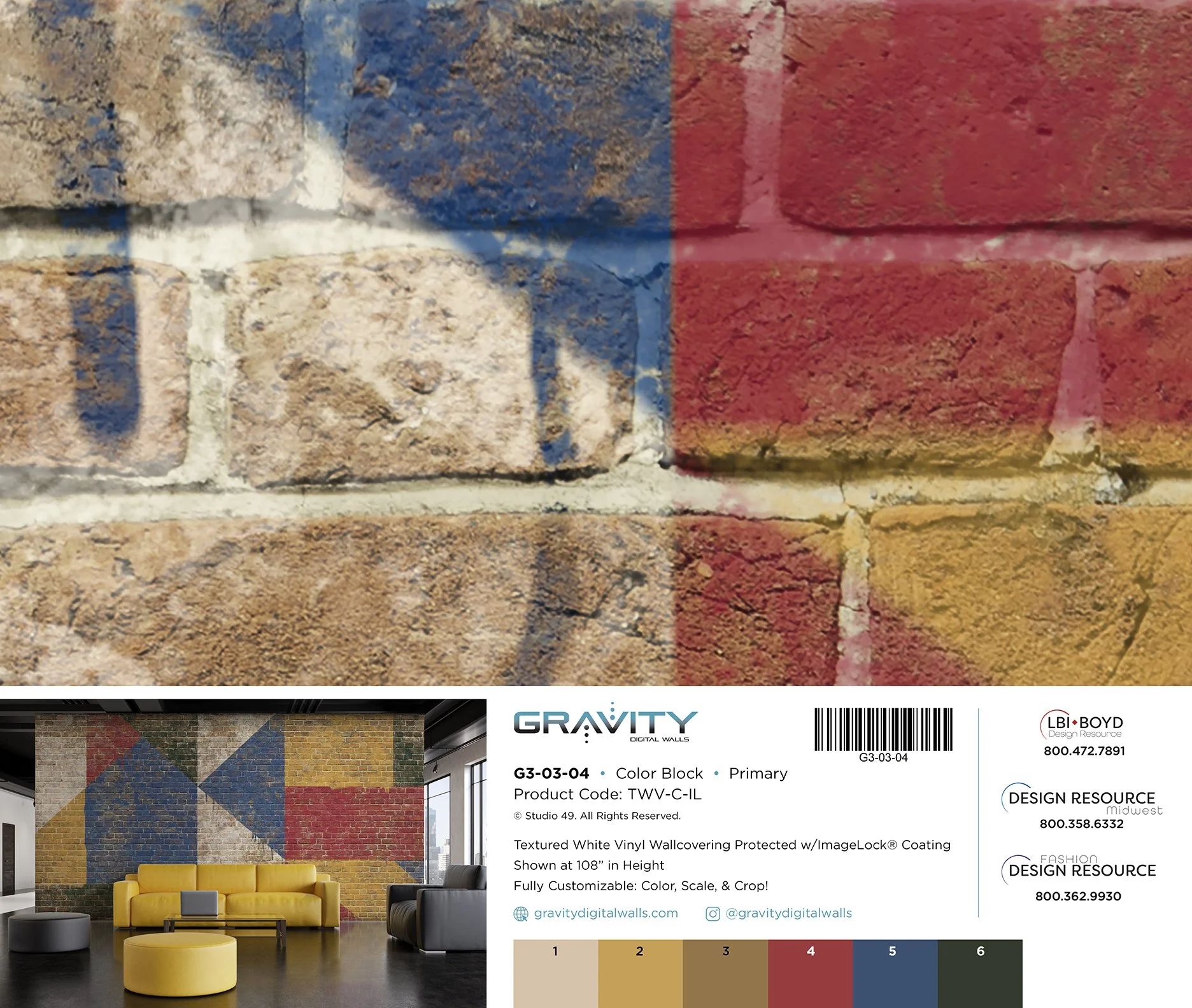 Color Block • Primary — Gravity Digital Walls