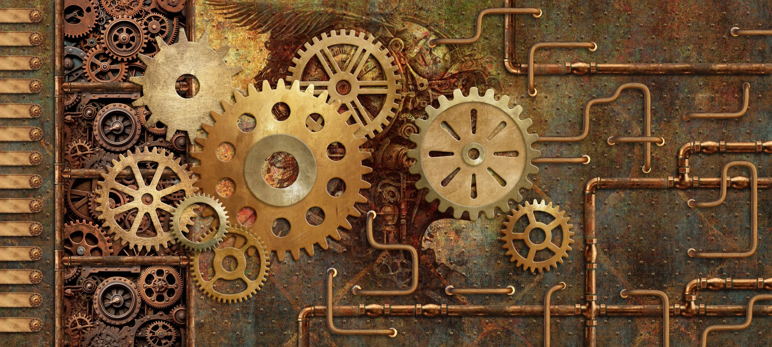 Steampunk • Copper — Gravity Digital Walls