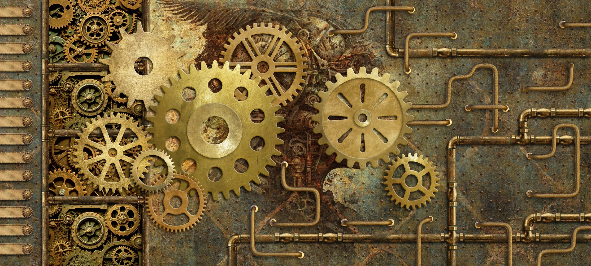 Steampunk • Gold — Gravity Digital Walls