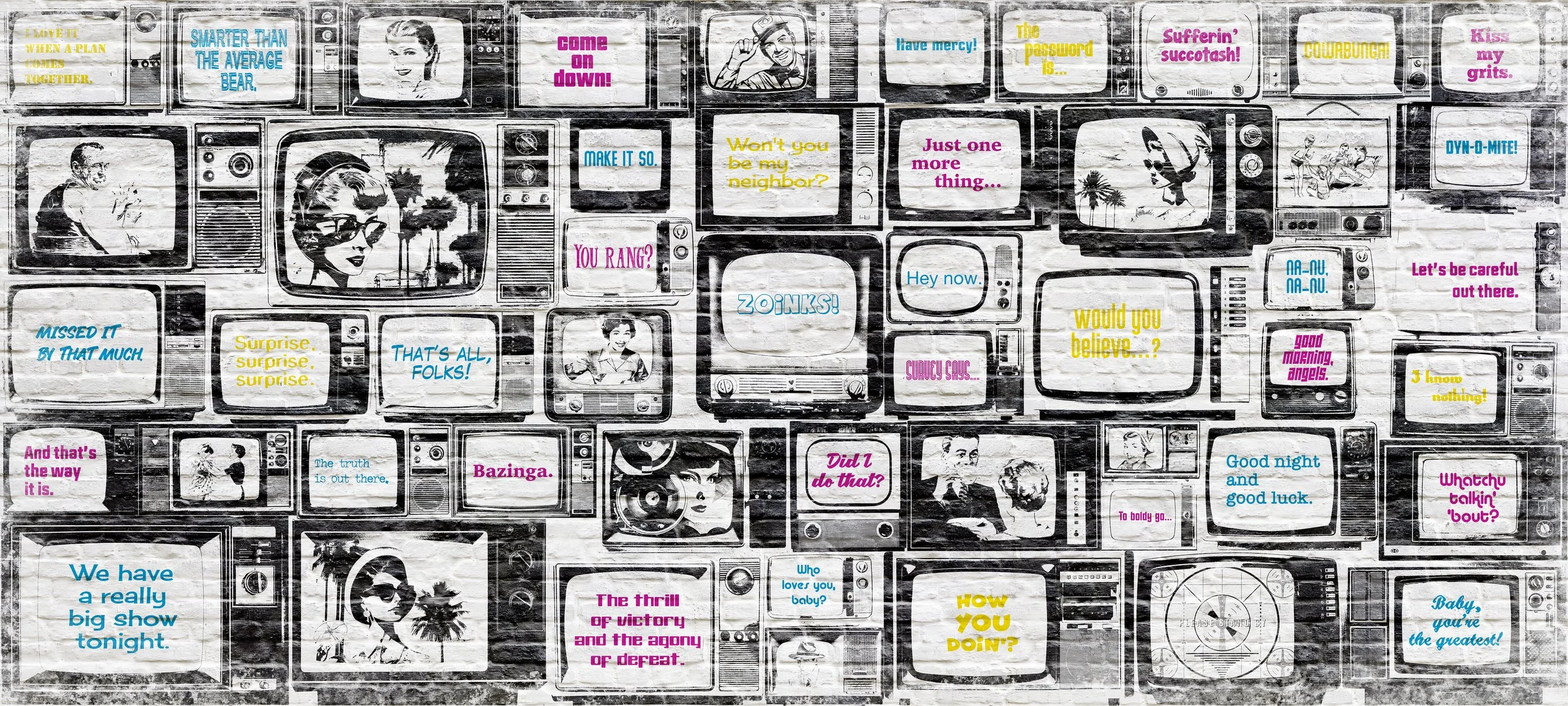 Vintage TV Wall • Poster — Gravity Digital Walls