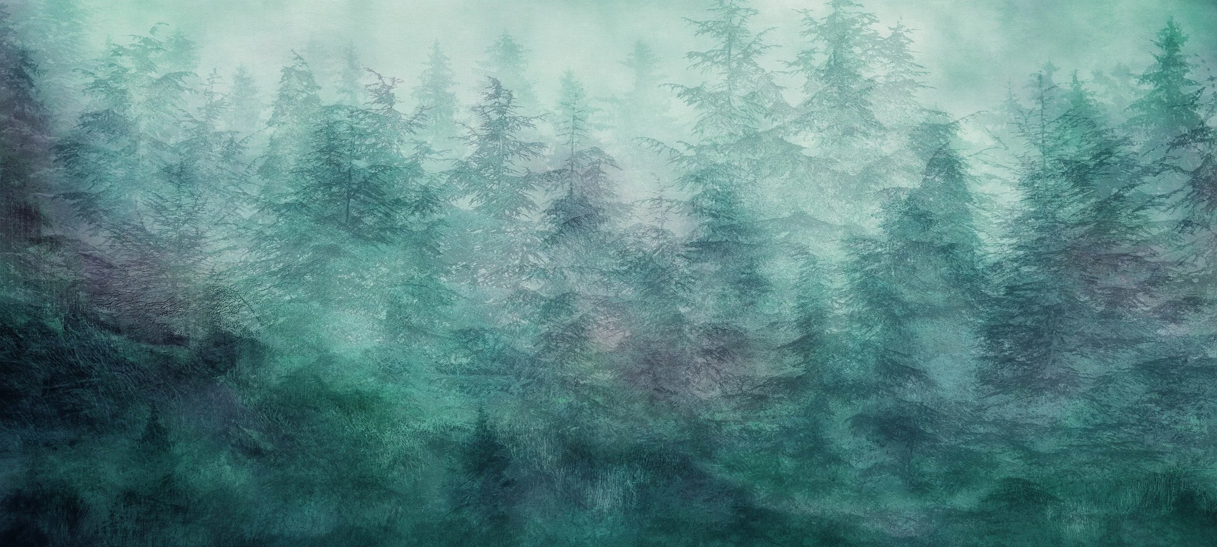 Tree Series • Epic Forest - Cool Mist — Gravity Digital Walls