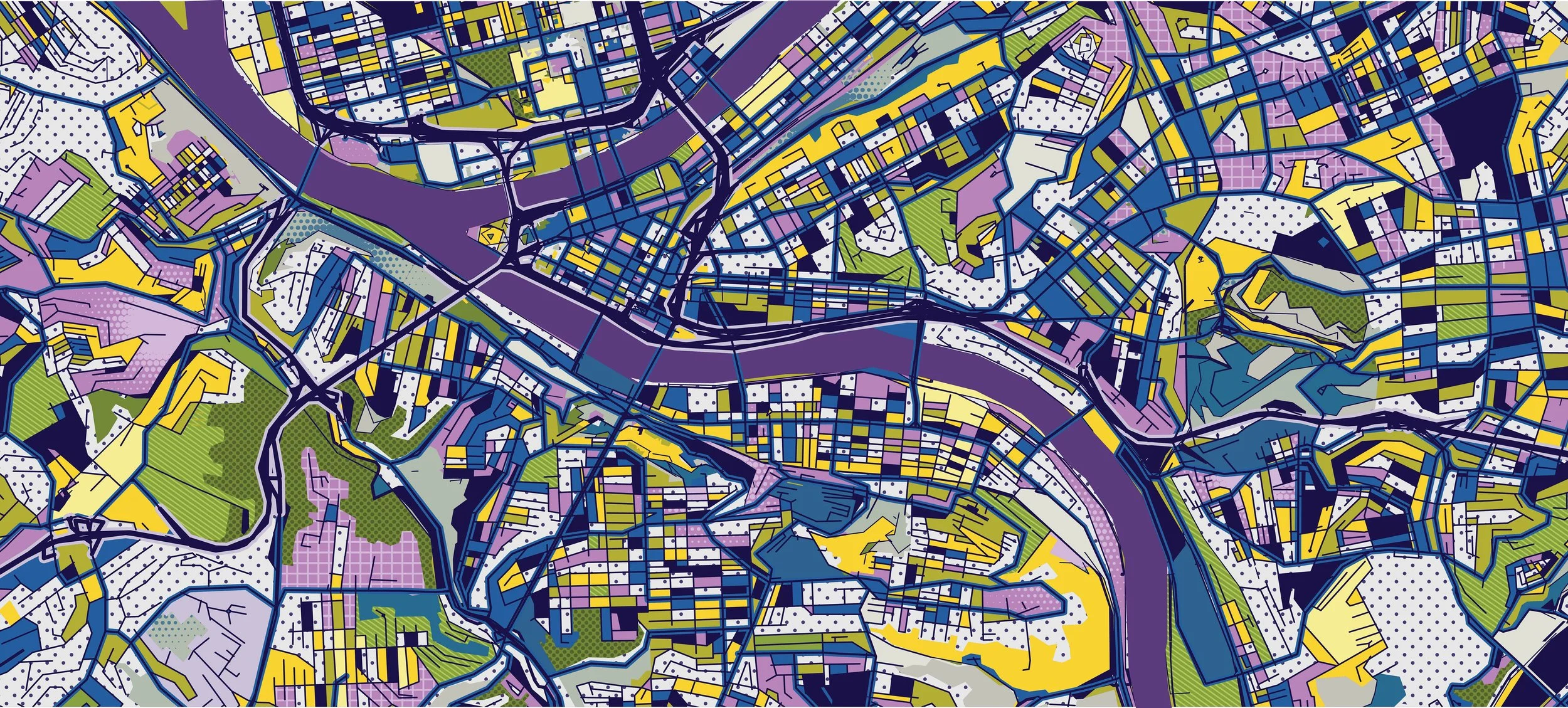 Pop Art Map • Canary — Gravity Digital Walls
