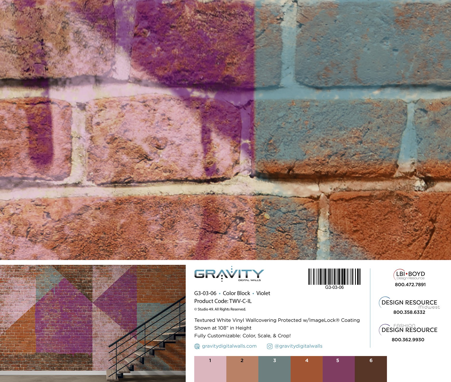 Color Block • Violet — Gravity Digital Walls