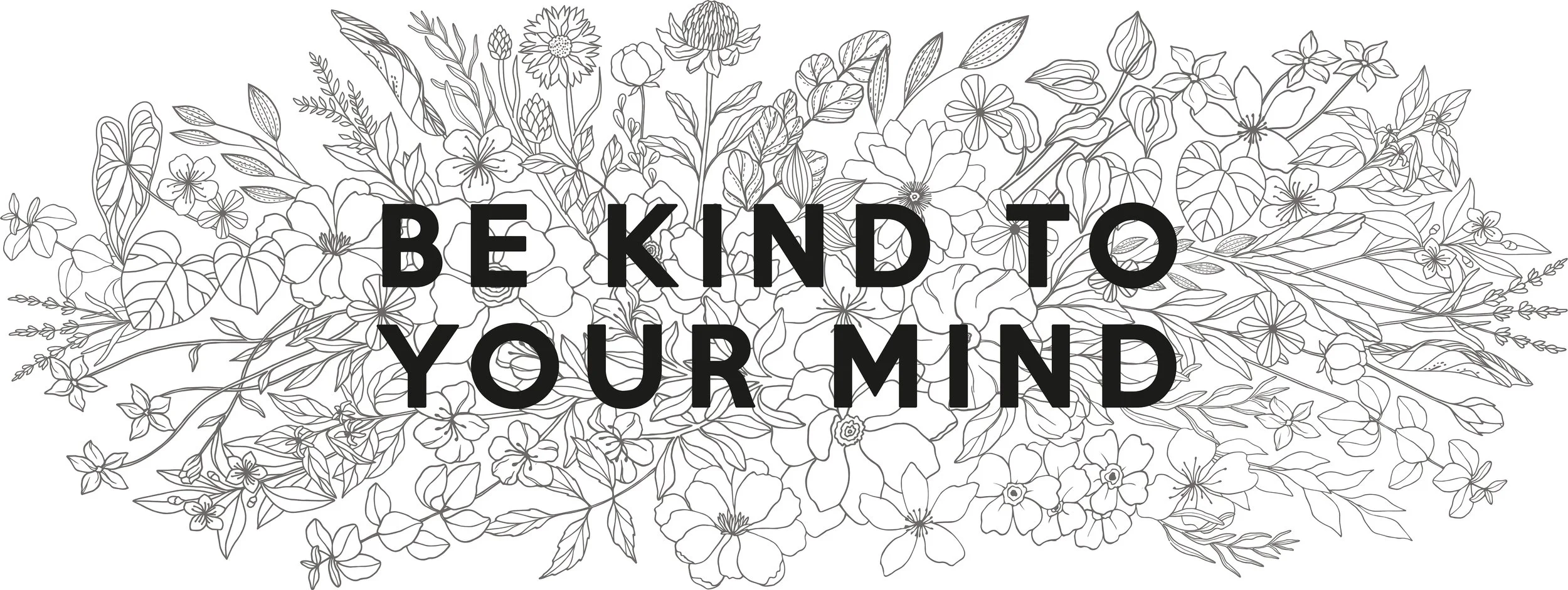 Garden Party • Black & White Word Wall — Gravity Digital Walls