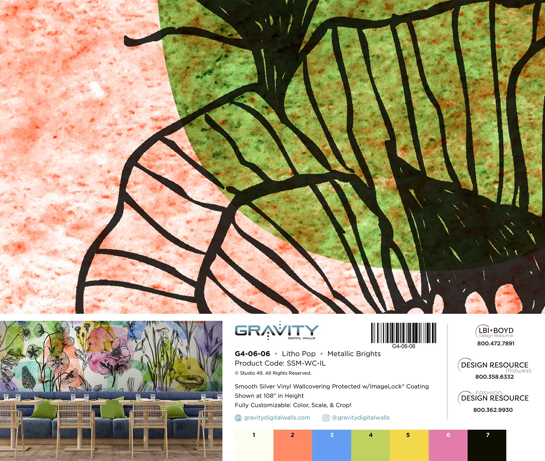 Litho Pop • Metallic Brights — Gravity Digital Walls