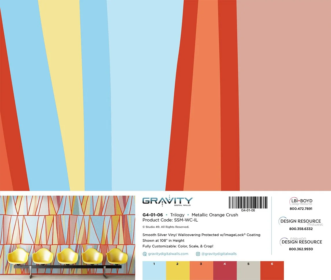 Trilogy • Metallic Orange Crush — Gravity Digital Walls