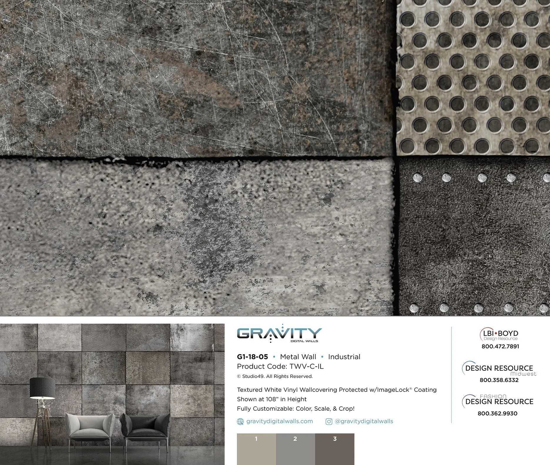 Metal Wall • Industrial — Gravity Digital Walls