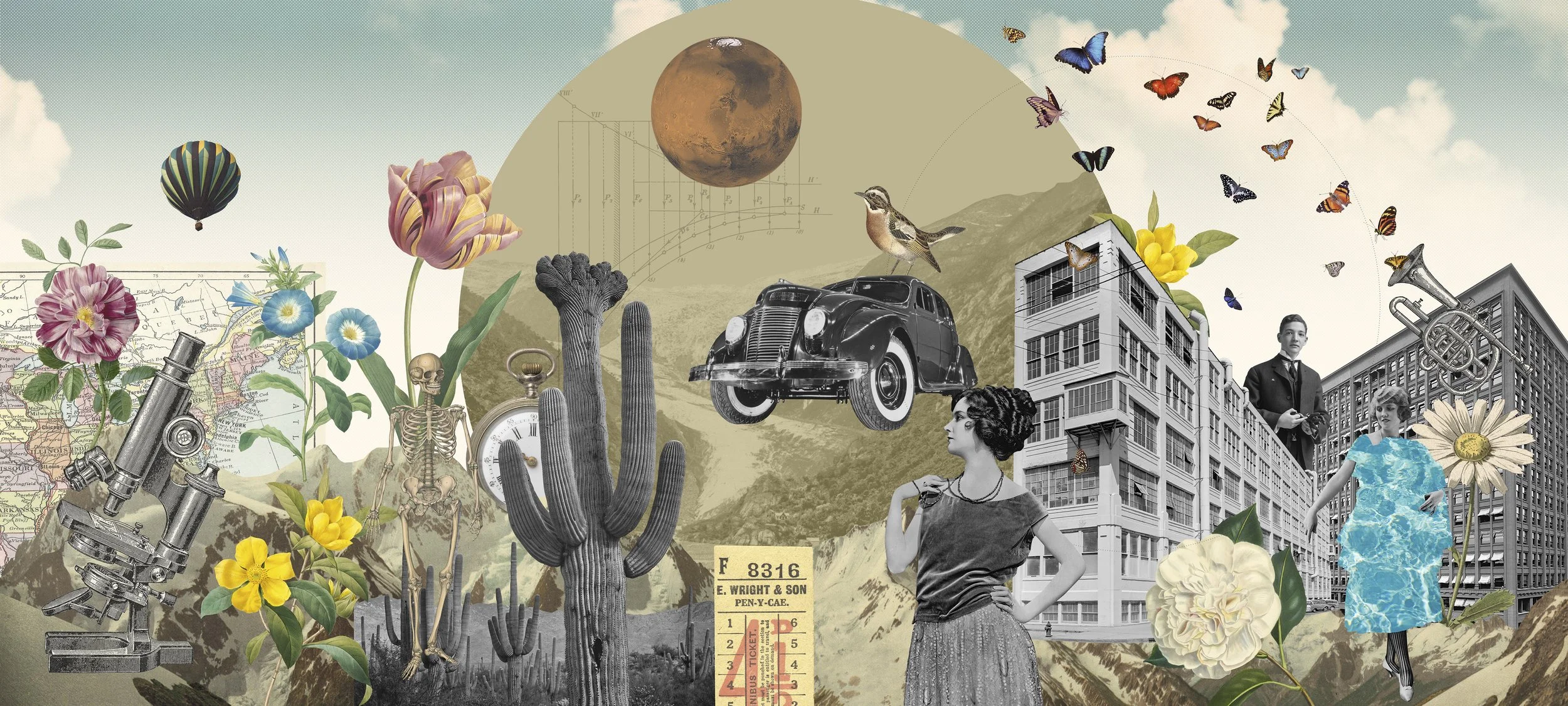 Urban Collage • Vintage — Gravity Digital Walls