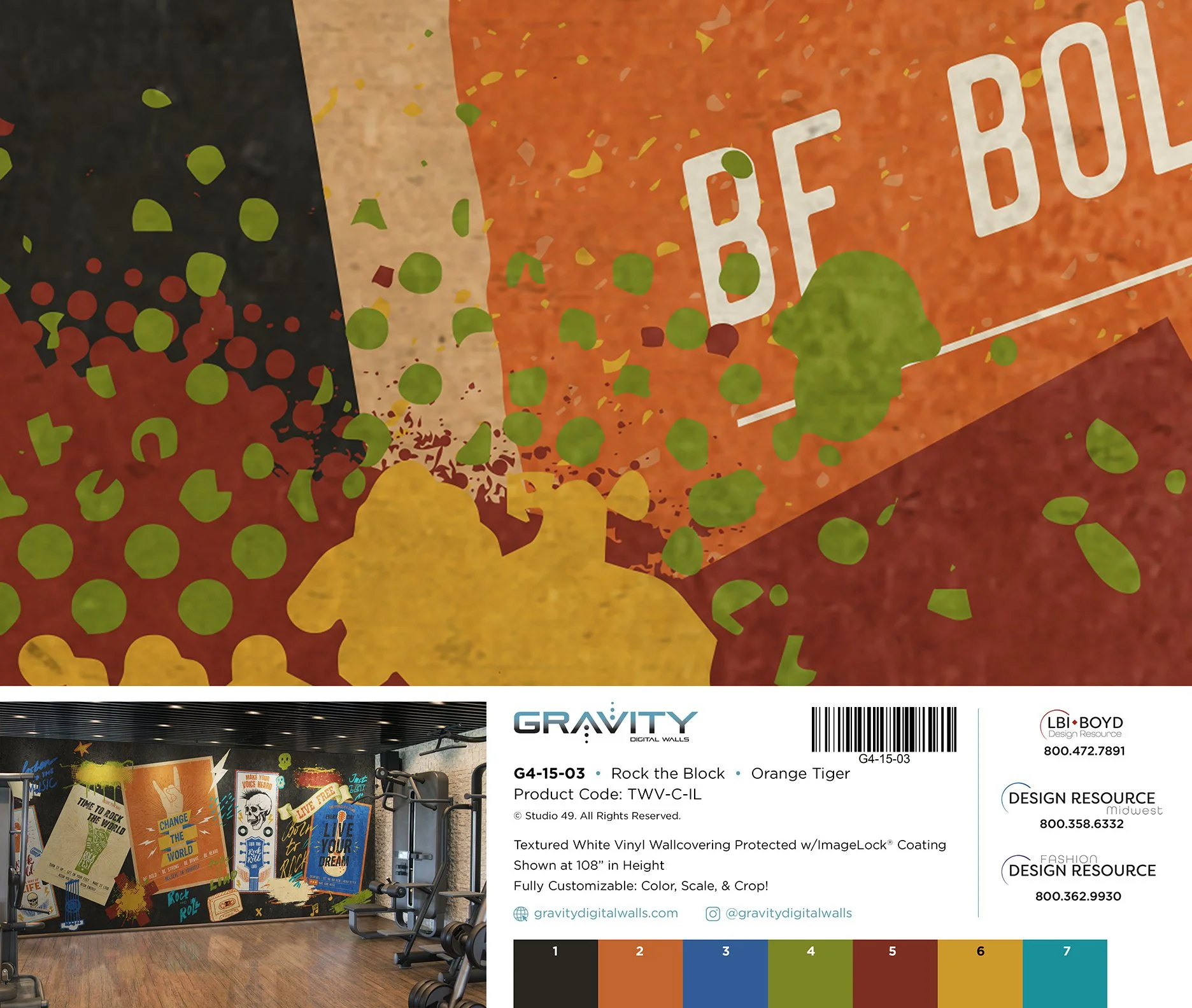 Rock the Block • Orange Tiger — Gravity Digital Walls