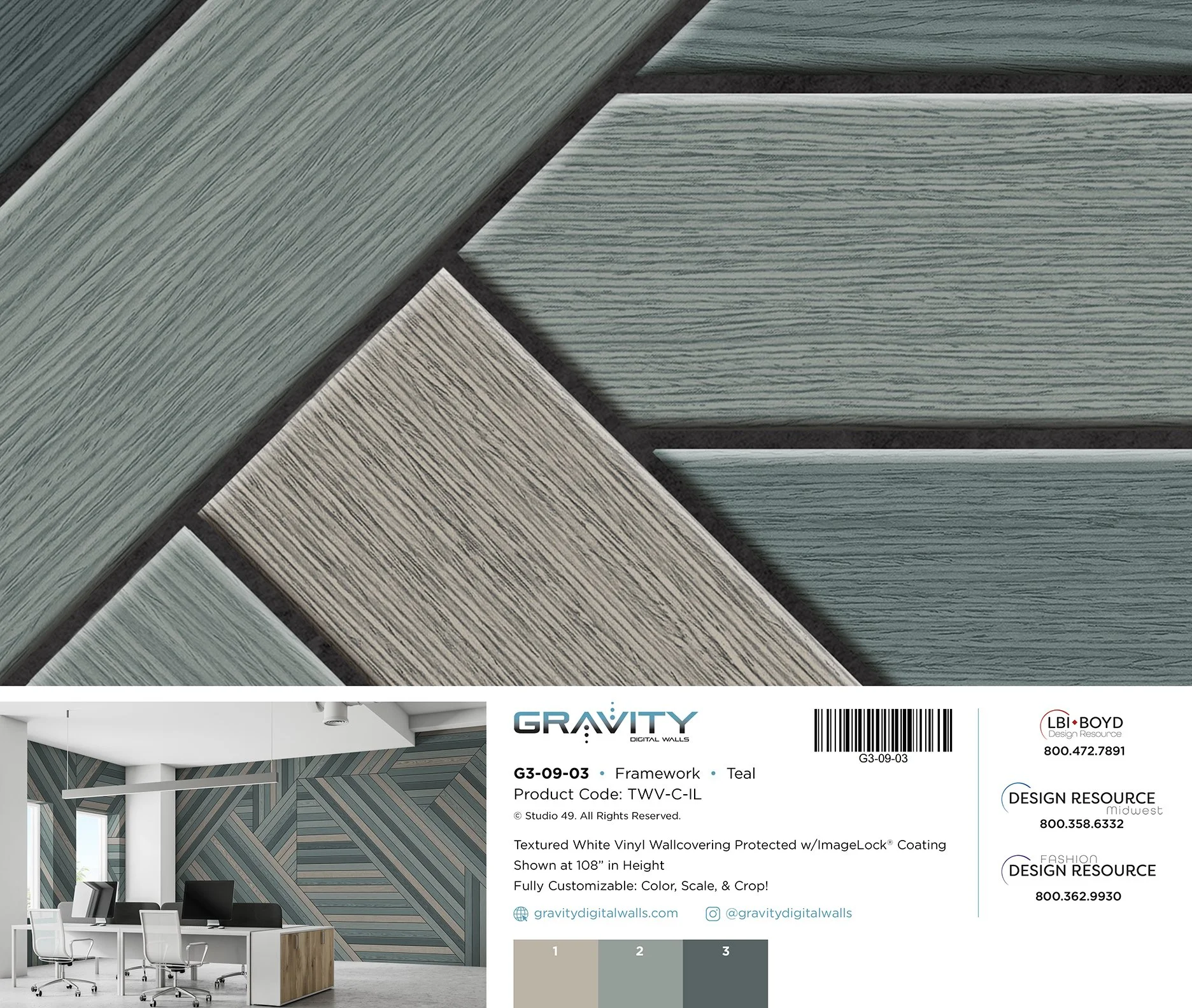 Framework • Teal — Gravity Digital Walls