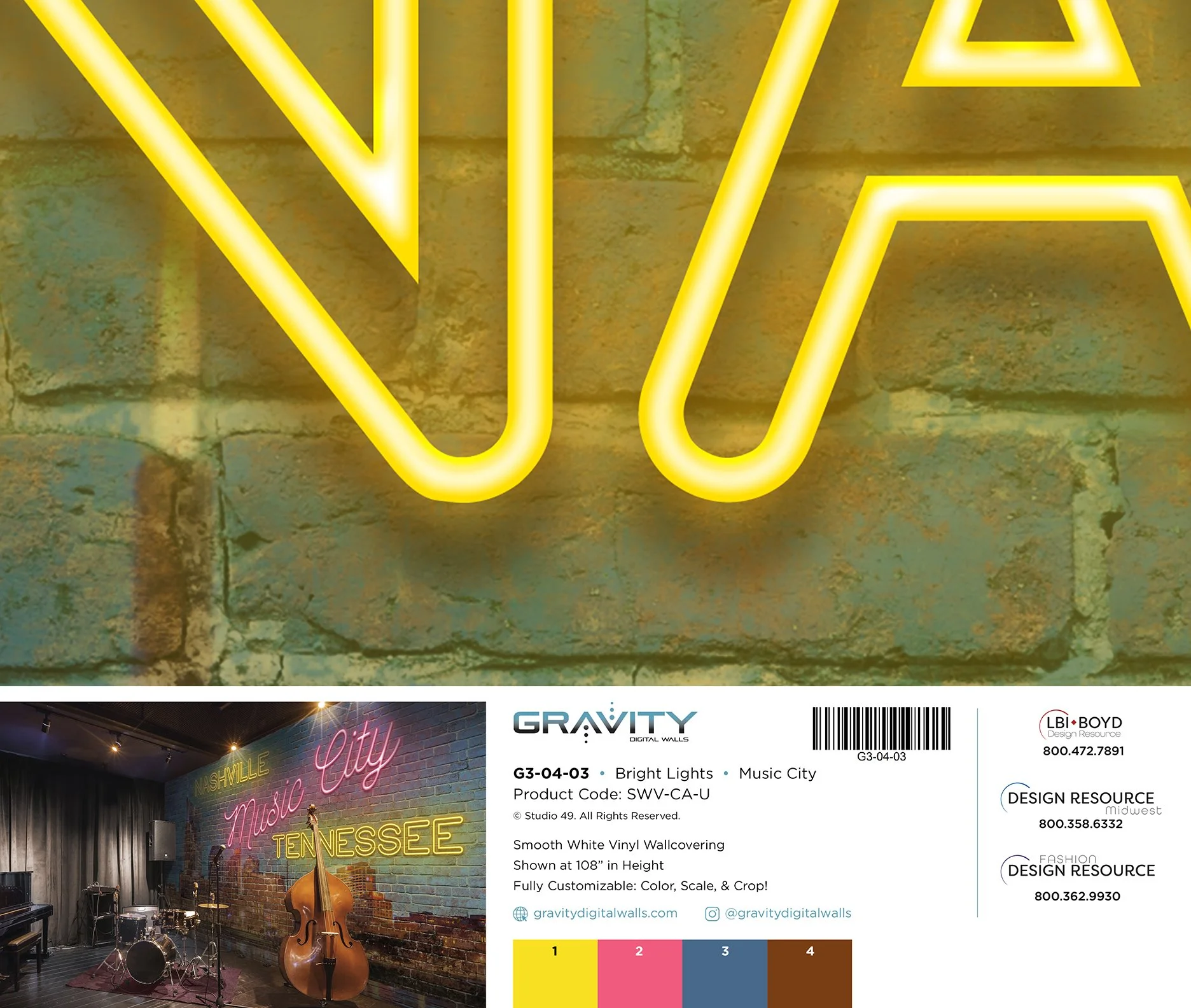 Bright Lights • Music City — Gravity Digital Walls