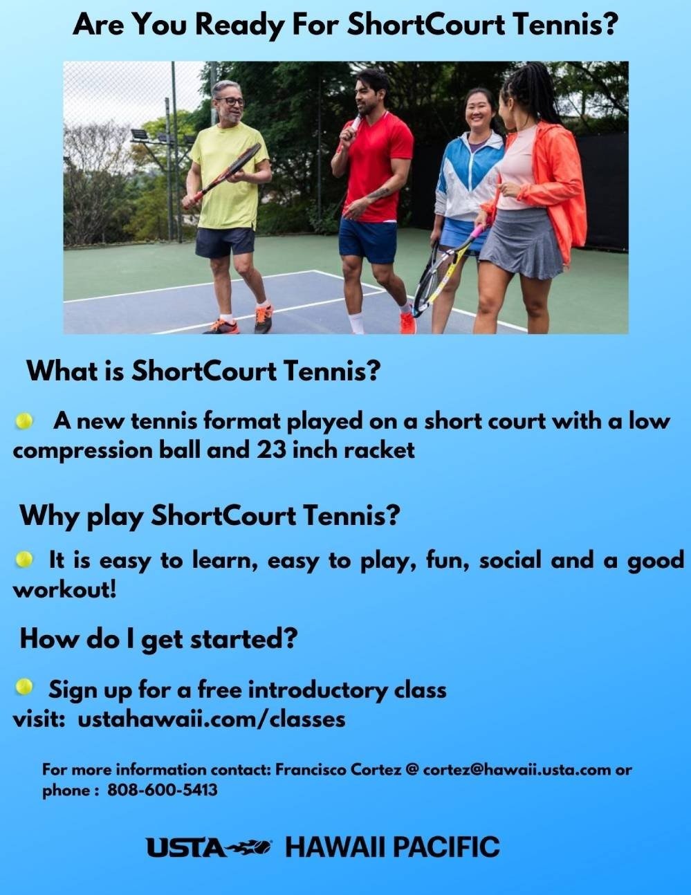 ShortCourt Tennis - USTA Hawaii Pacific